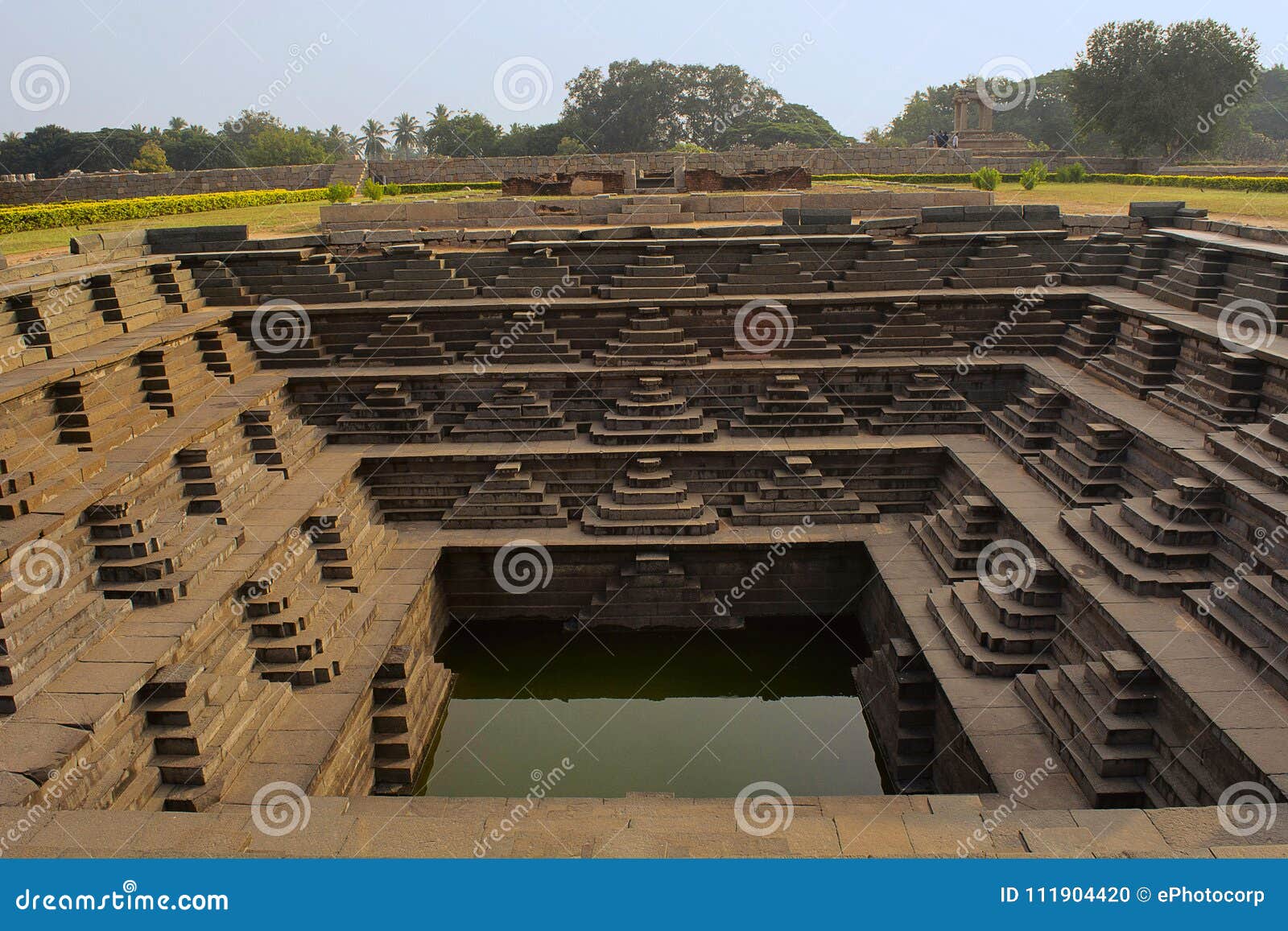 Stepped Tank. Hampi, Karnataka Stock Photo - Image of landscape, ruin ...