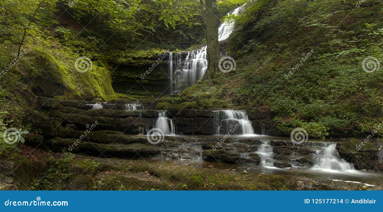 Stepped Waterfall stock photo. Image of flow, exposure - 125177214