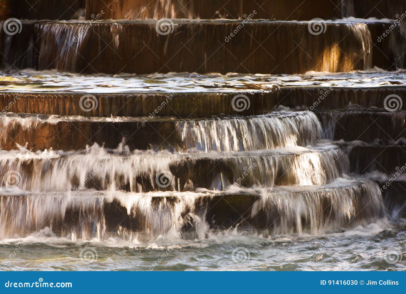 Stepped waterfall stock photo. Image of flowing, soft - 91416030