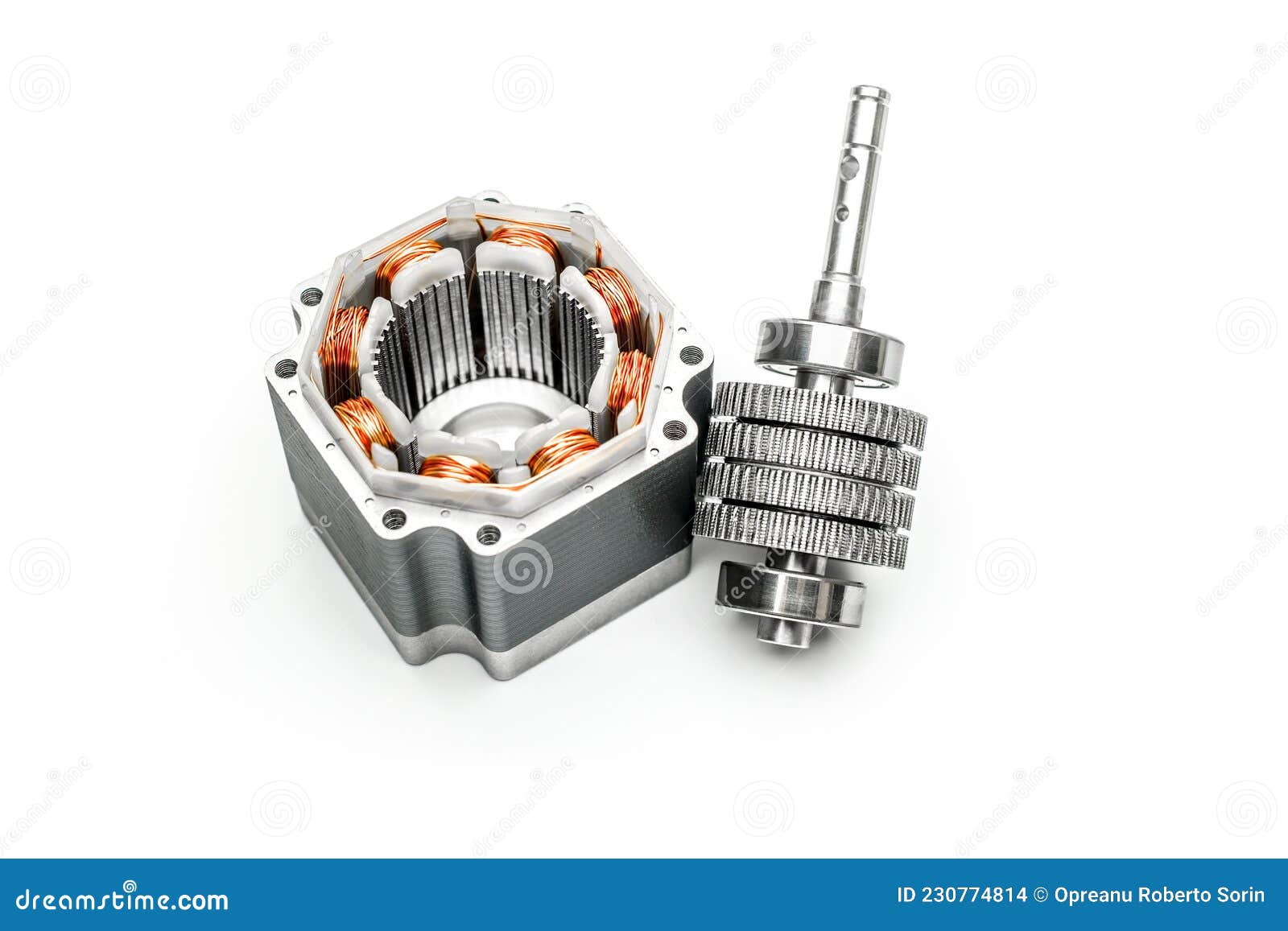 Stepper Motor, Disassembled, Stock Photo - Image of axle, material ...