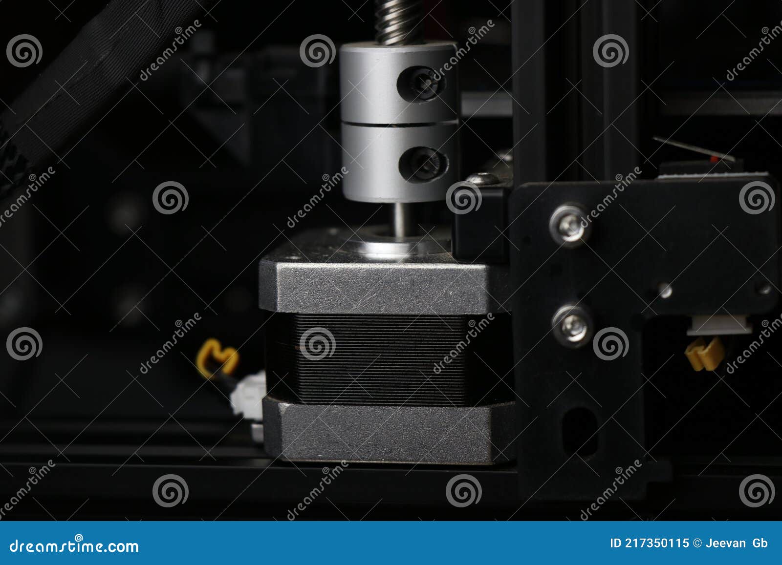 Stepper Motor Which Drives Axis of 3d Printer. 3D Printer Parts Stock ...