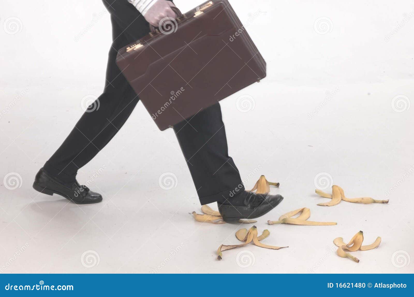 Stepping on banana peels stock photo. Image of fruit - 16621480