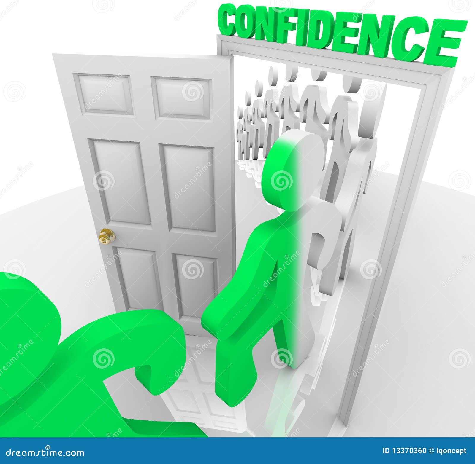 Stepping through the Confidence Doorway Stock Illustration ... Stepping through the Confidence Doorway Stock Illustration ...