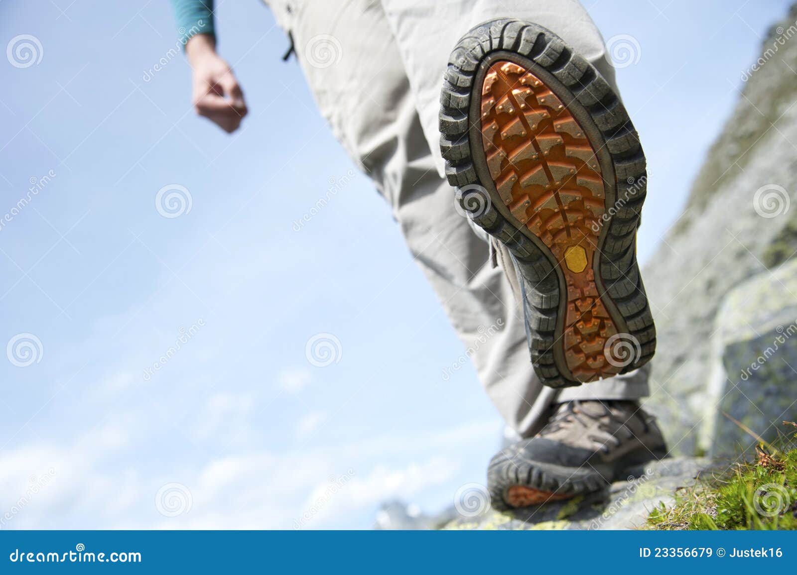 Stepping down stock image. Image of person, jogging, outdoors - 23356679