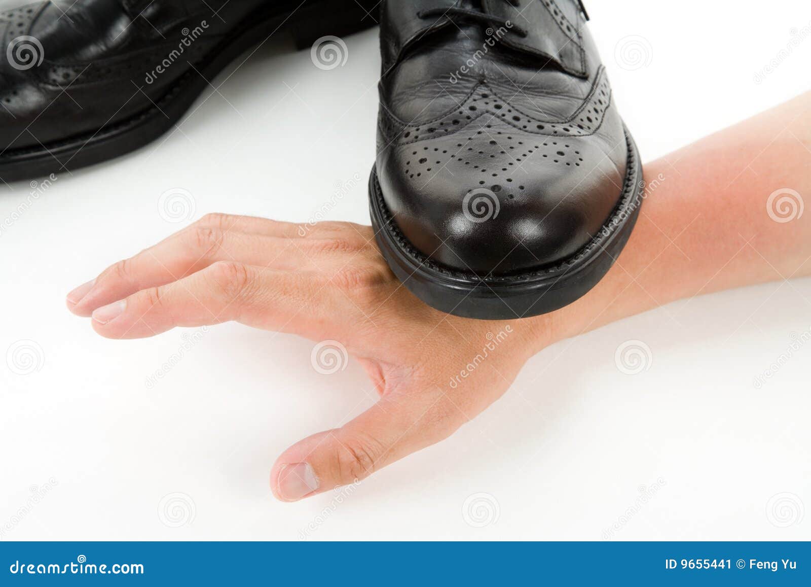 Stepping on a hand stock image. Image of gang, force, criminal - 9655441