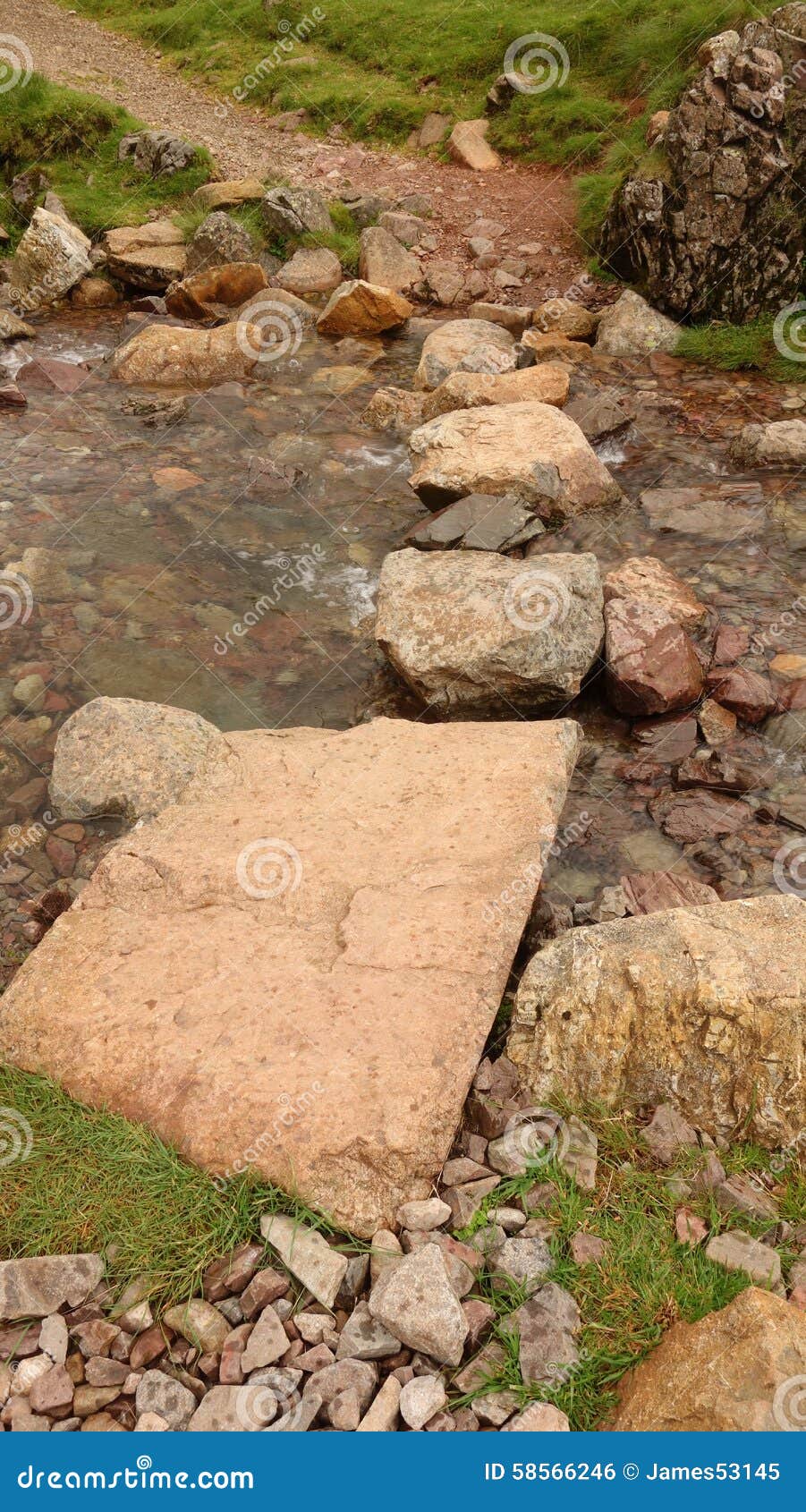 Stepping Stones stock photo. Image of lake, stream, overcome - 58566246