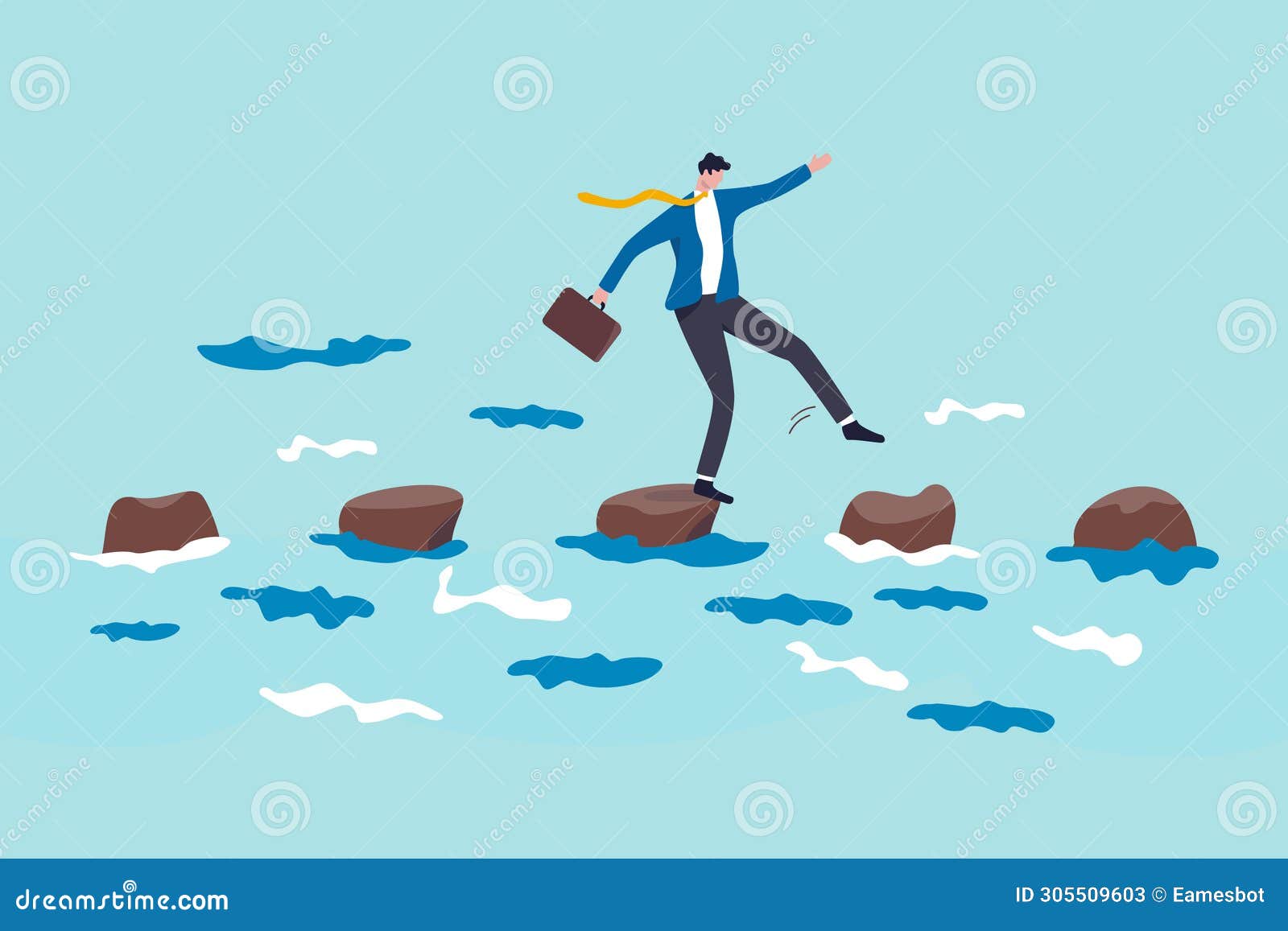 Stepping Stones To Success, Progress or Milestone Pathway To Achieve ...