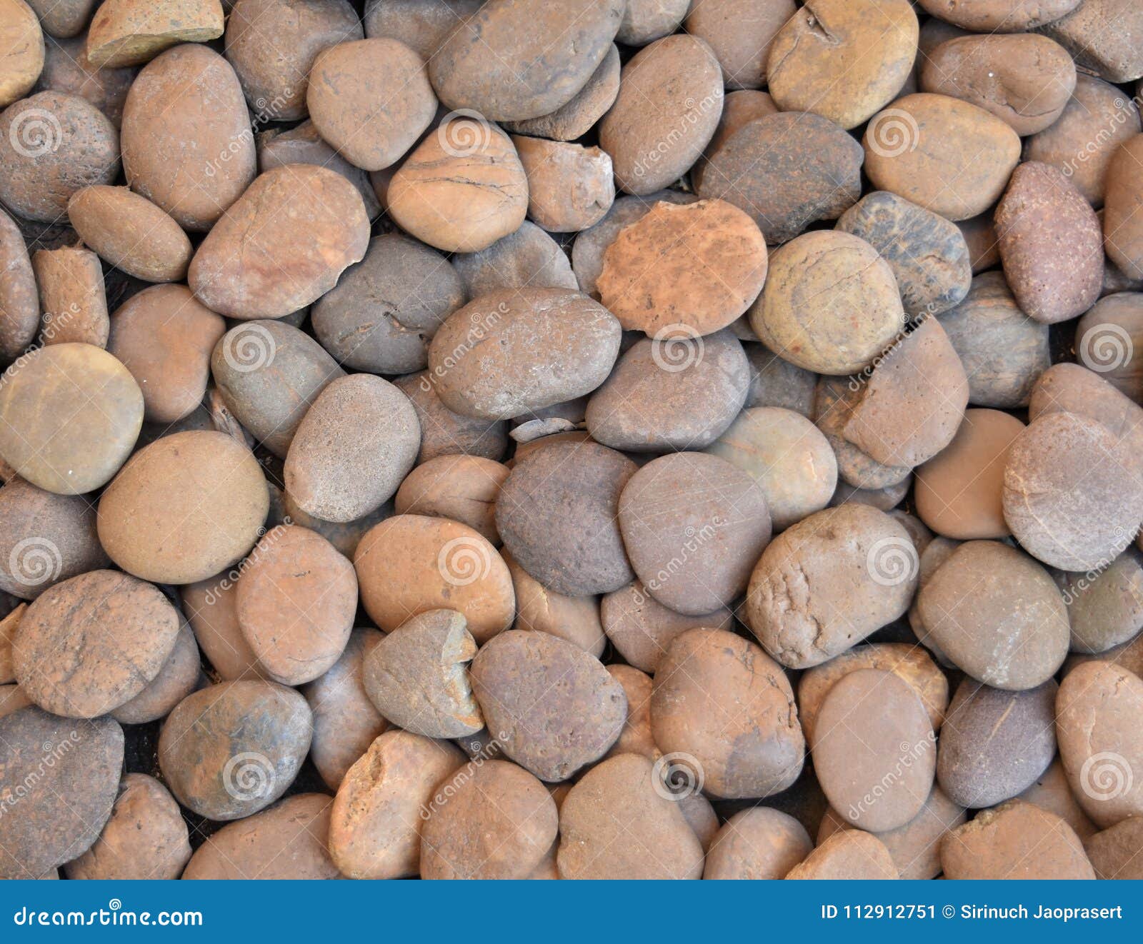 Stepping Stones Using for Cobbling Around a Pavement Stock Image ...