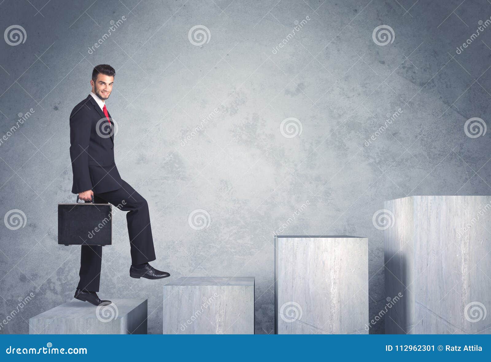 Stepping up a staircase stock image. Image of help, ladder - 112962301