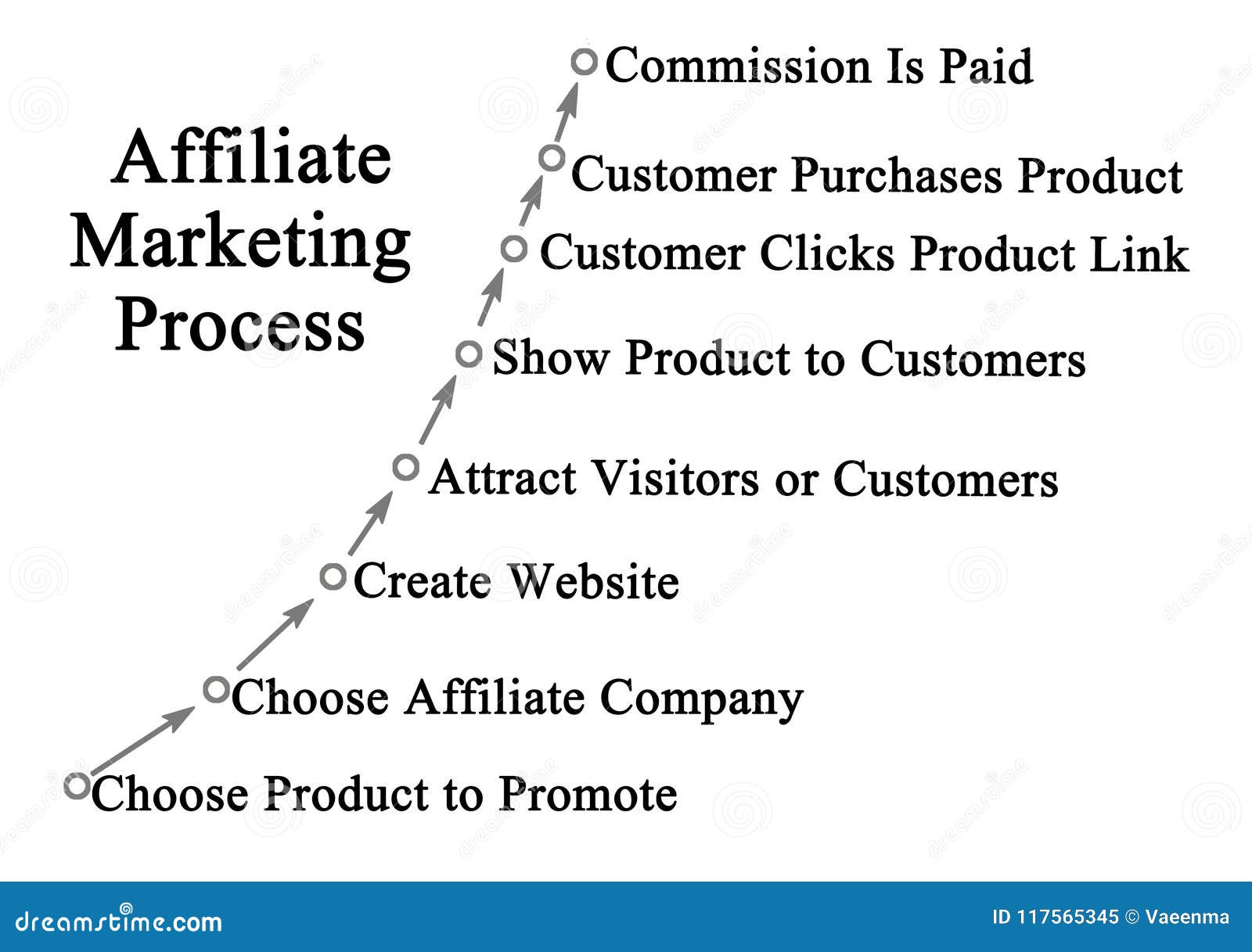 Affiliate Marketing Process Stock Illustration - Illustration of ...