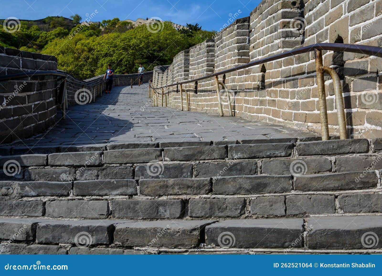 Steps of the Ancient Protective Wall. Touch the History Stock Photo ...