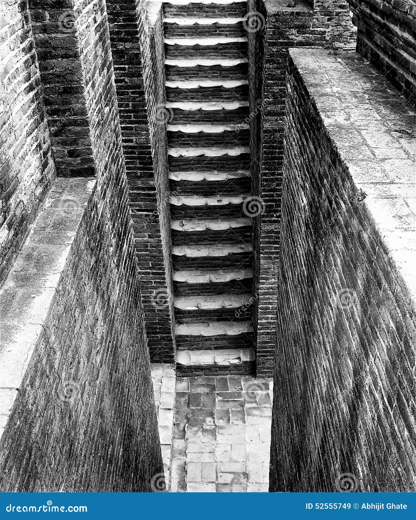 Steps stock image. Image of ruins, brick, ayutthaya, historic - 52555749