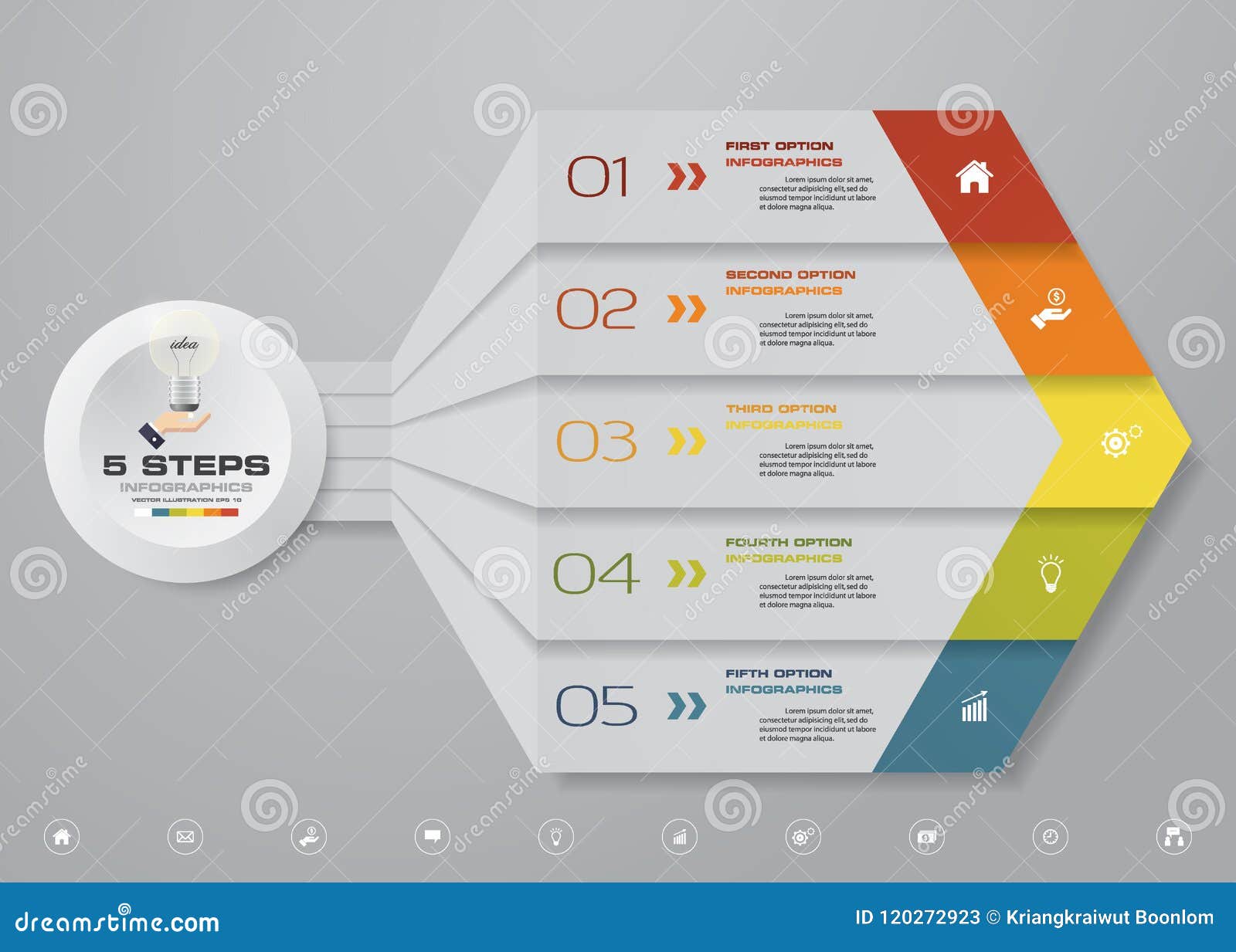 10 Steps Arrow Infographics Element Template Chart For Presentation.10 ...