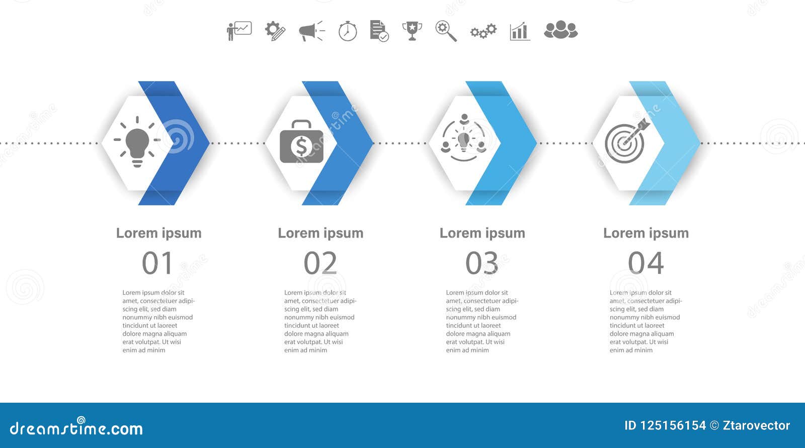 4 Steps Arrow Infographic Vector Illustration | CartoonDealer.com ...