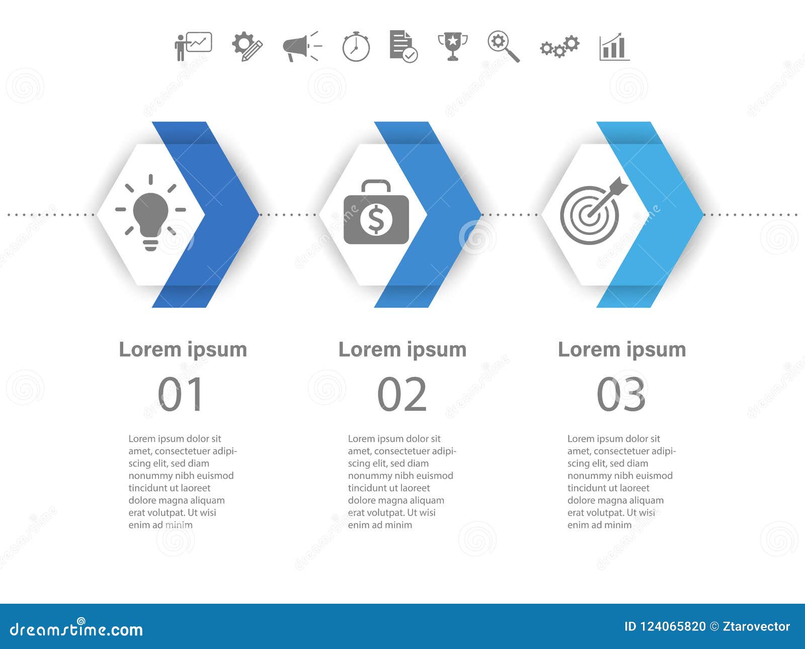 3 Steps arrow infographic stock vector. Illustration of infographic ...