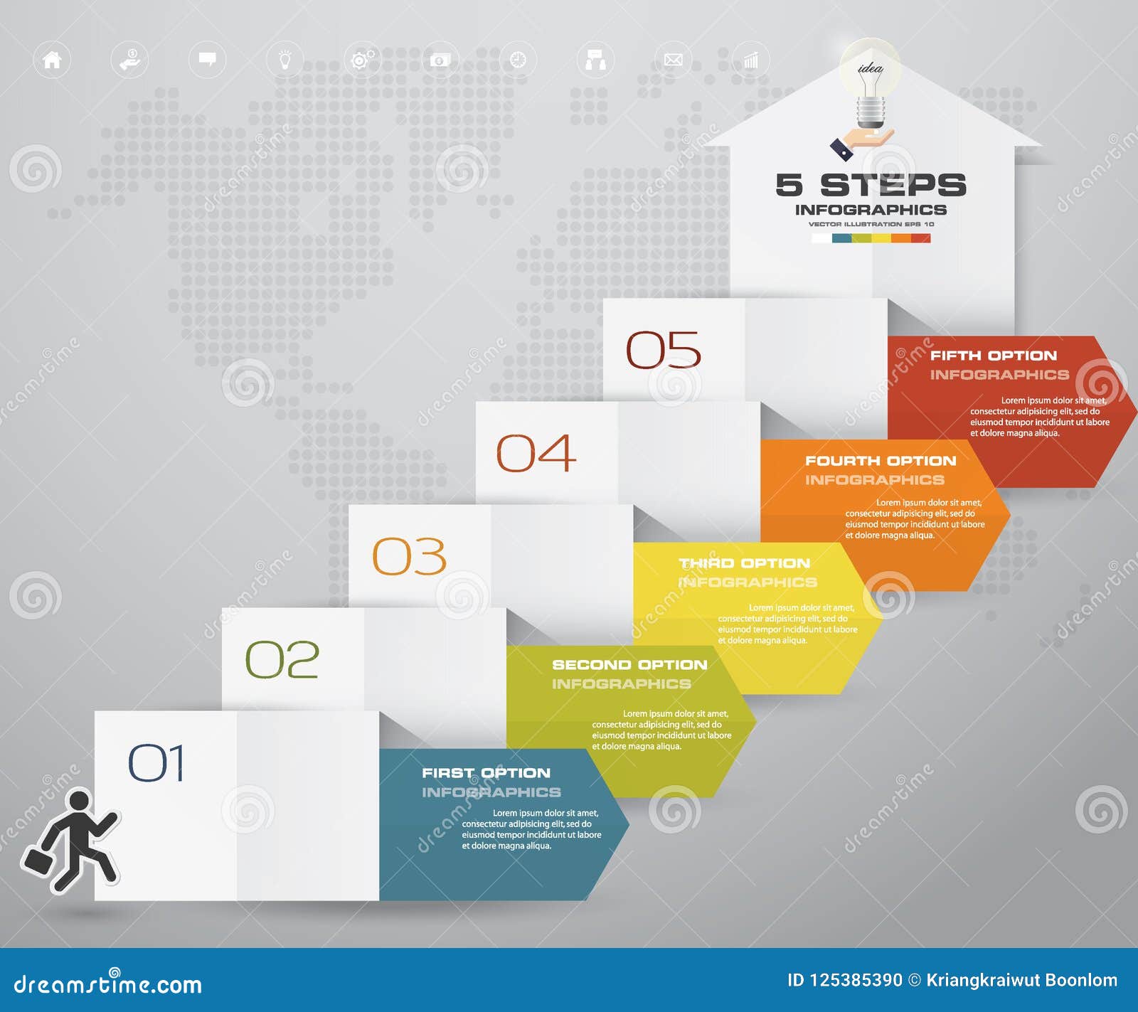 3 Steps Arrow Infographic Vector Illustration | CartoonDealer.com ...