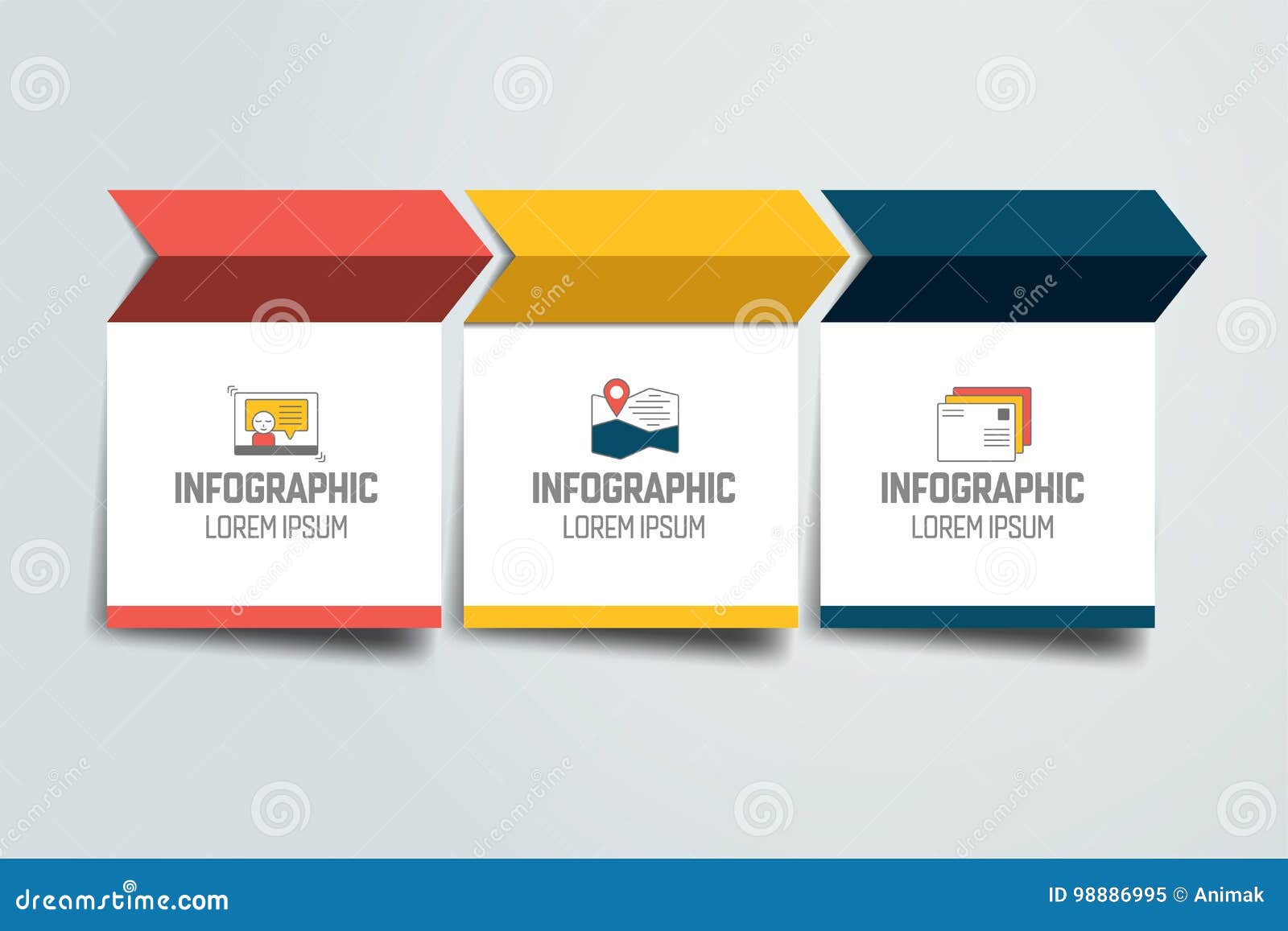 8 Steps Arrow Timeline Infographic Element. EPS 10. Vector Illustration ...
