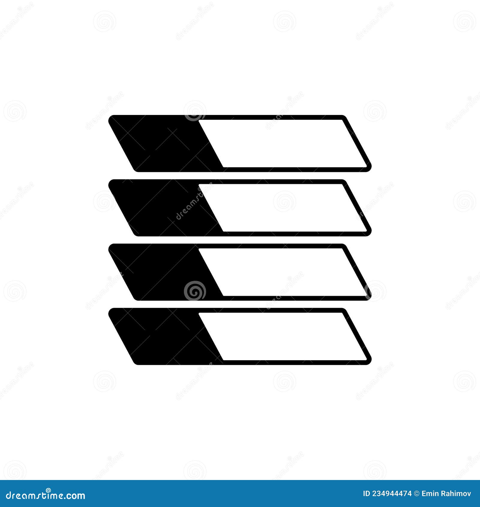 Steps Black and White Icon. Geometric Figure Illustration Stock Vector ...