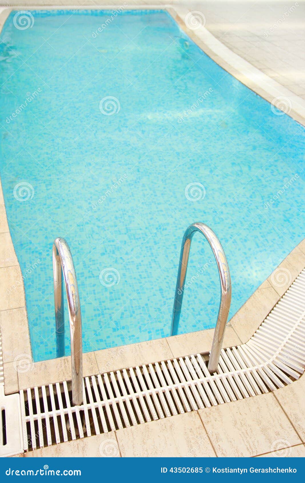 Steps in a blue water pool stock image. Image of pursuit - 43502685