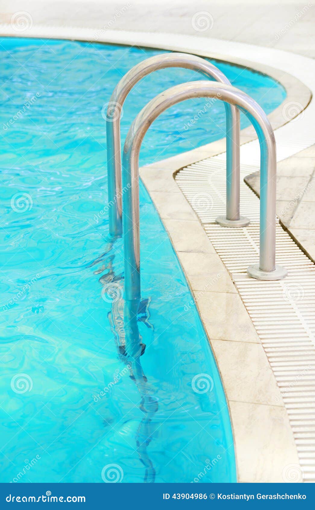 Steps in a blue water pool stock photo. Image of relaxation - 43904986
