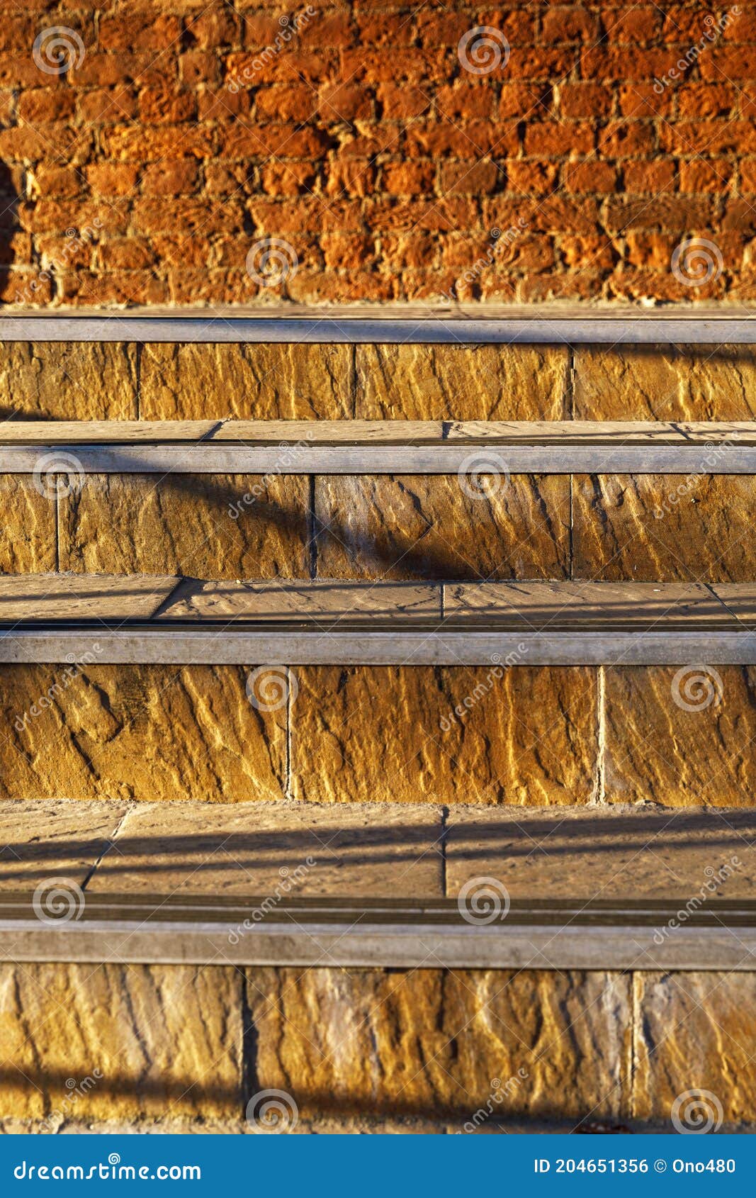 Steps Brick Wall Close-up. Abstract Background. Stock Photo - Image of ...