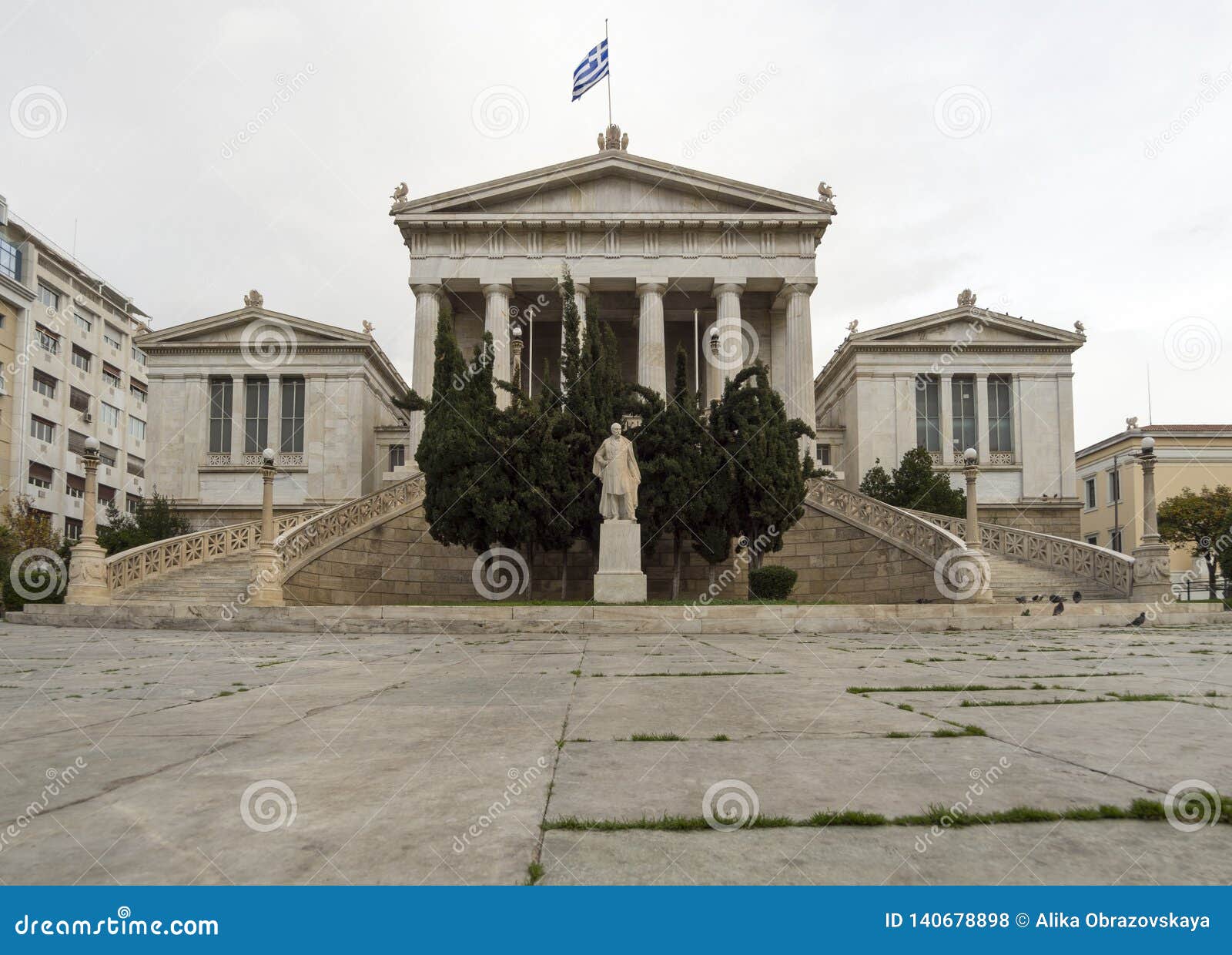 Steps and Building with Beautiful Architecture of the National Library ...