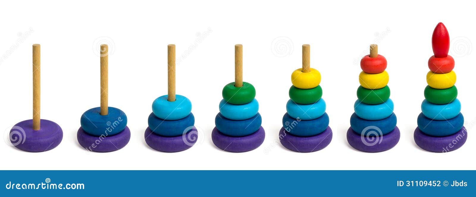 The Steps of Building a Toy Pyramid Stock Photo - Image of leisure ...