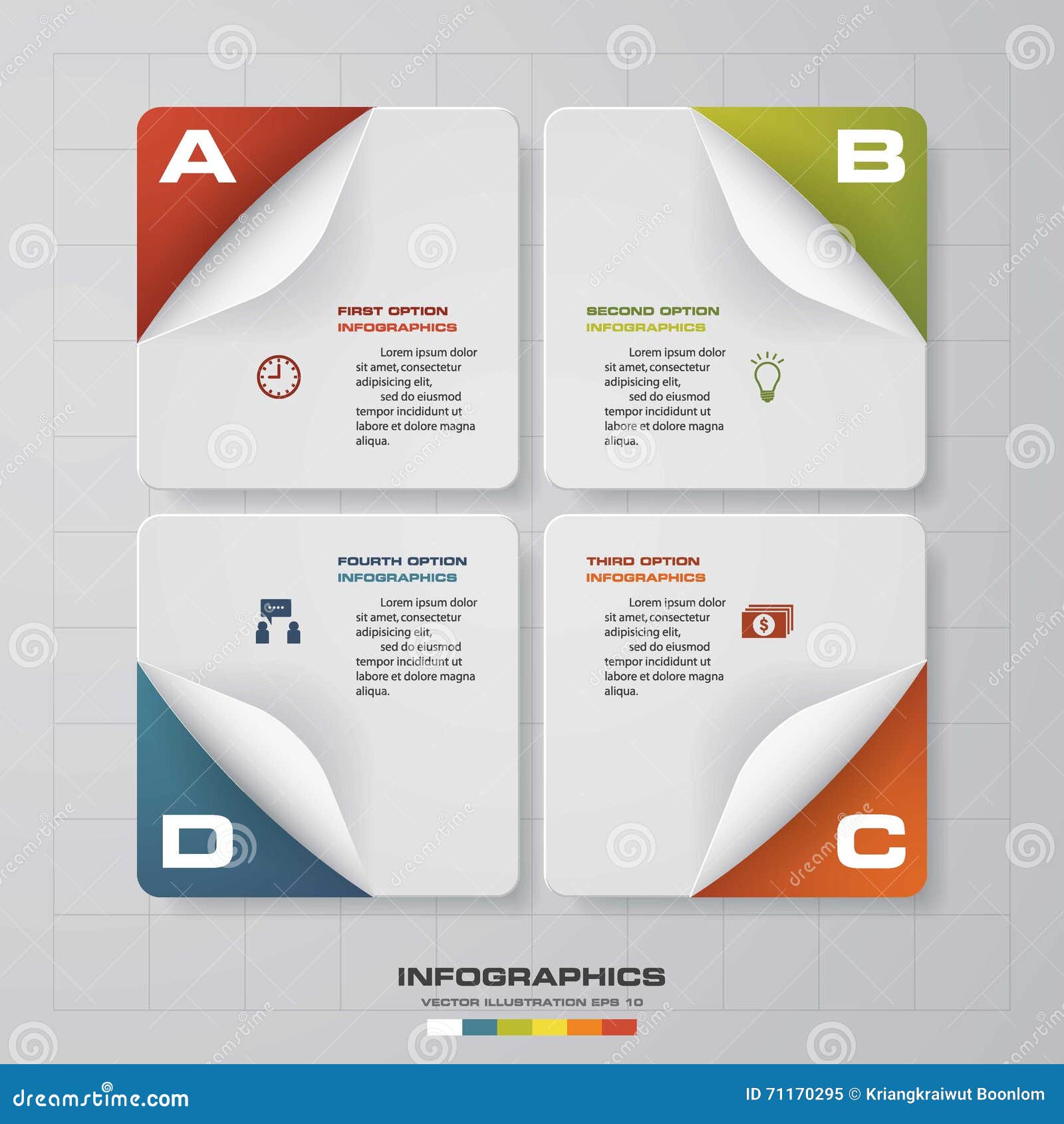 4 Steps Chart Layout for Sample Stock Vector - Illustration of business ...