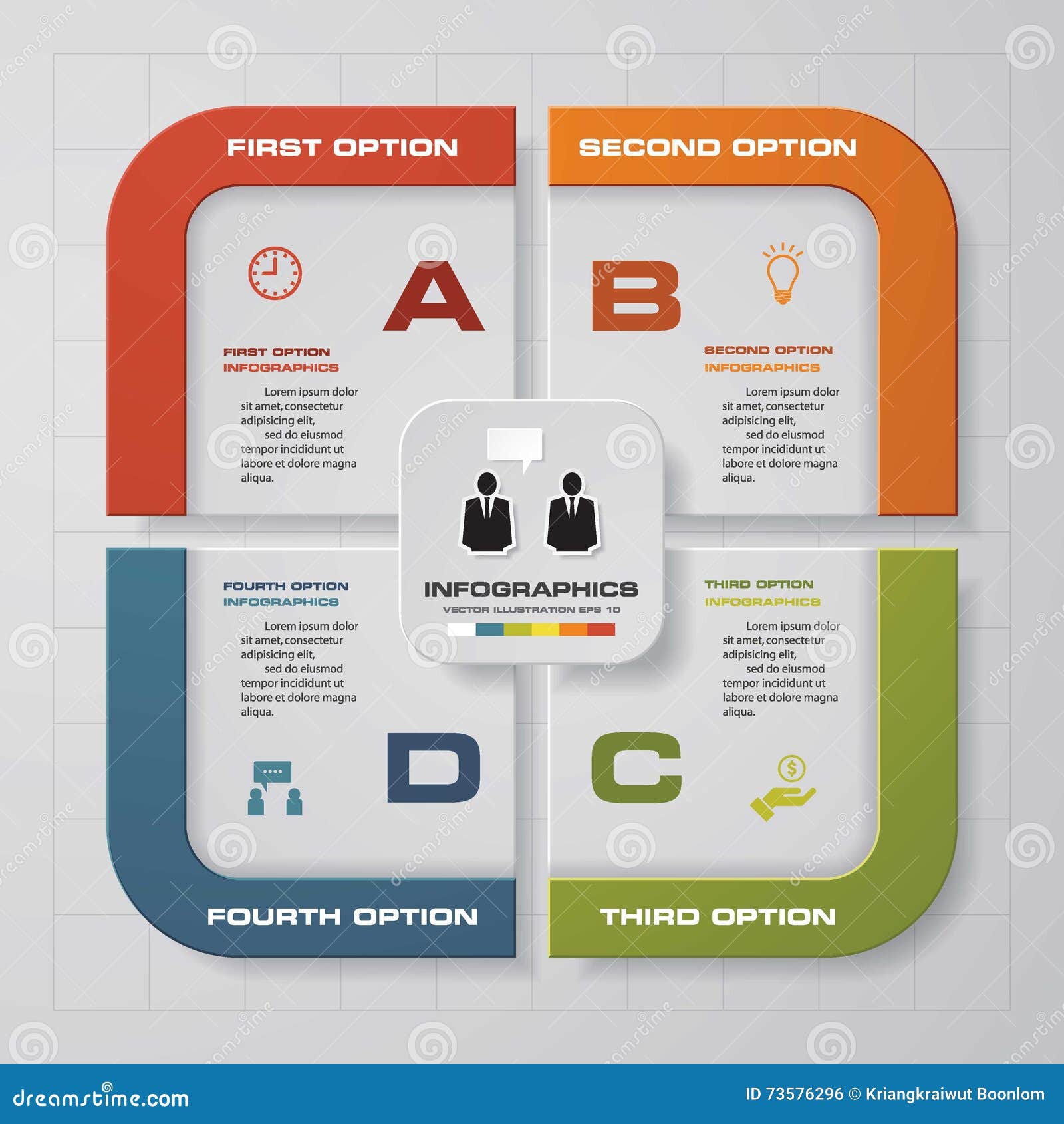 4 Steps Chart Layout for Sample Text&data. Design Clean Template. Stock ...
