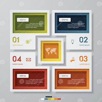 4 Steps Chart Template/graphic or Website Layout. Stock Vector ...