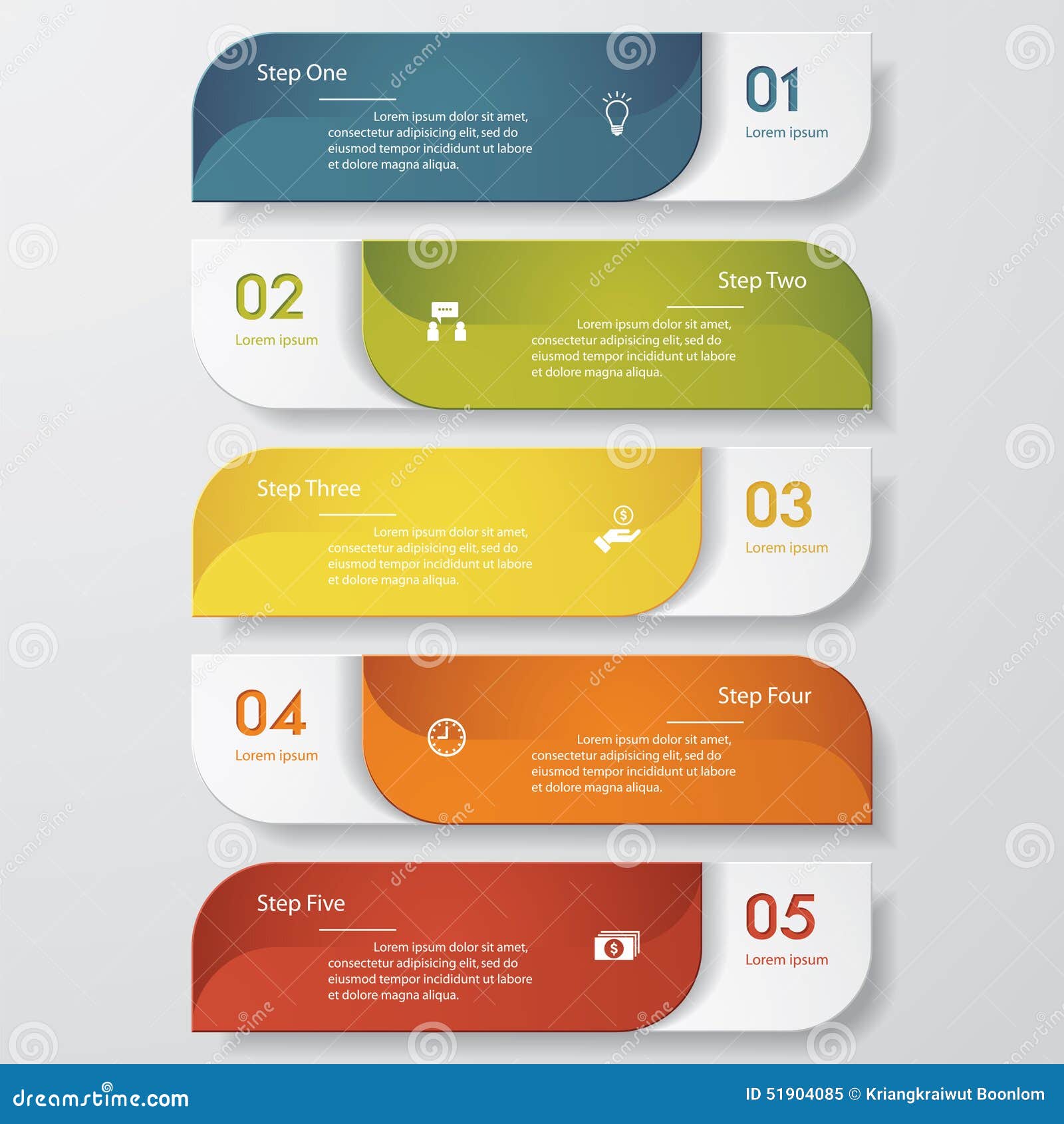4 Steps Chart Template/graphic or Website Layout. Stock Vector ...