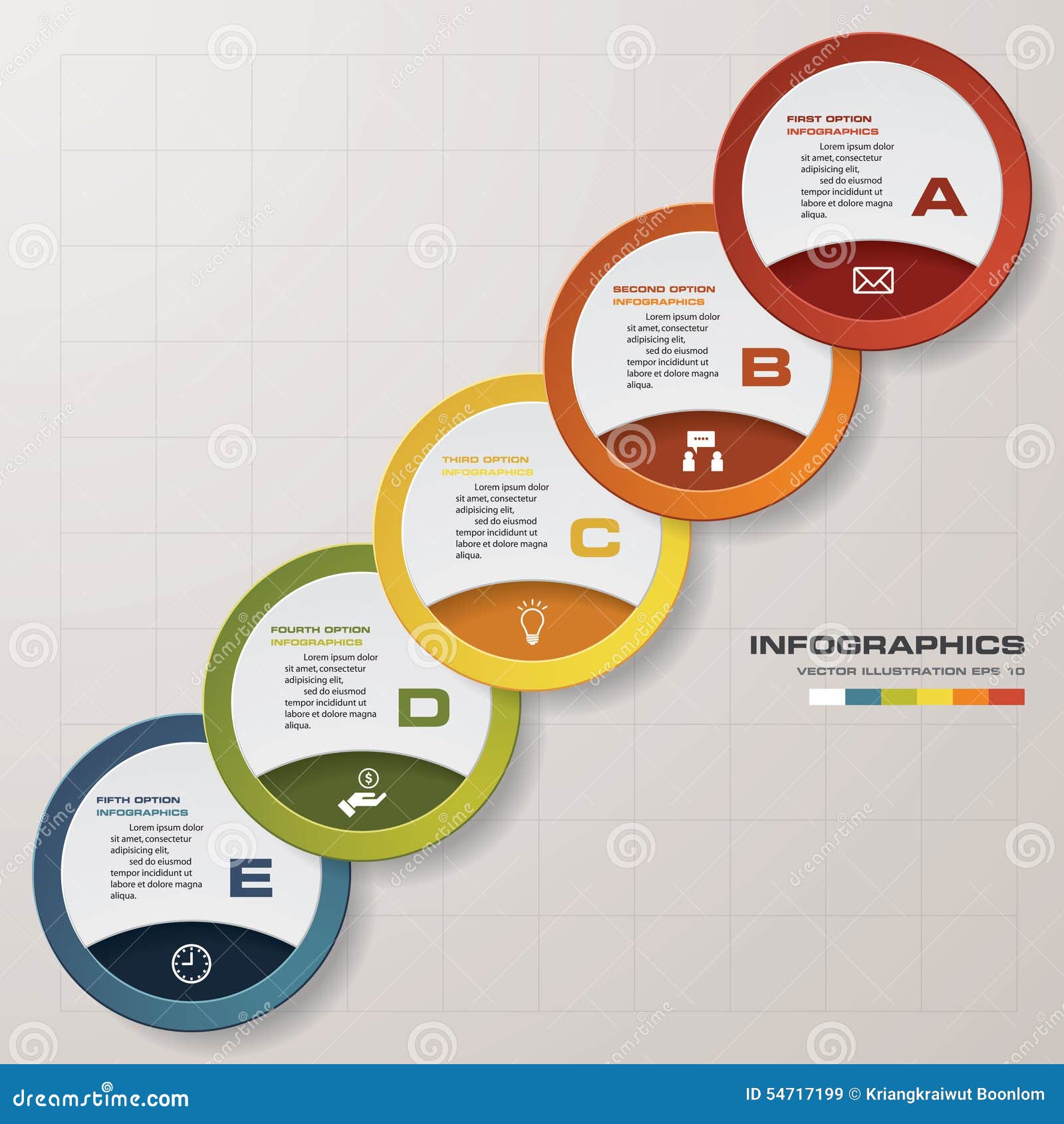 5 Steps Chart Template/graphic or Website Layout. Stock Vector ...