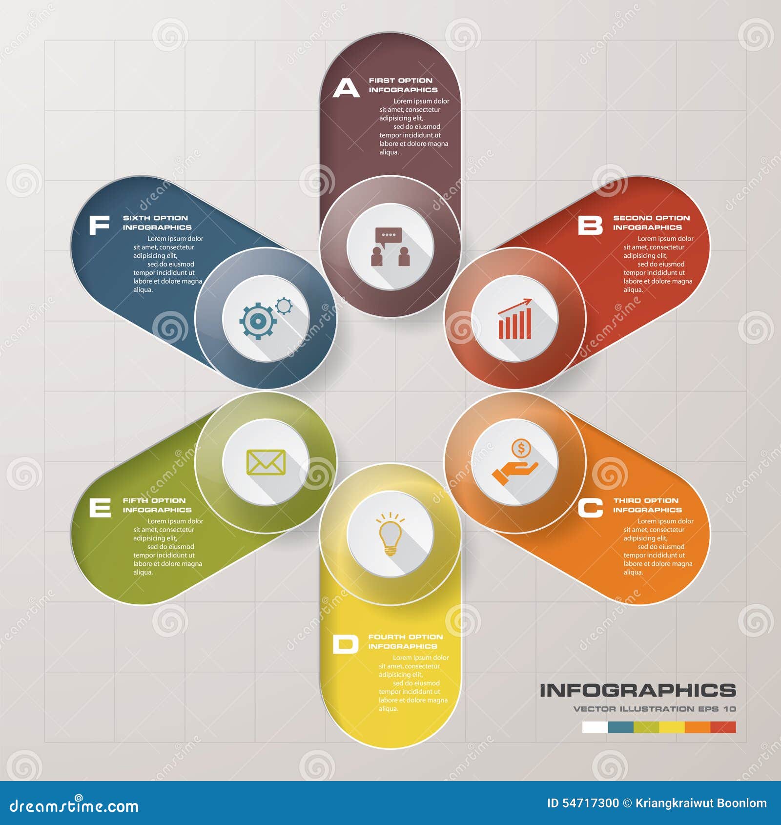6 Steps Chart Template/graphic or Website Layout. Stock Vector ...