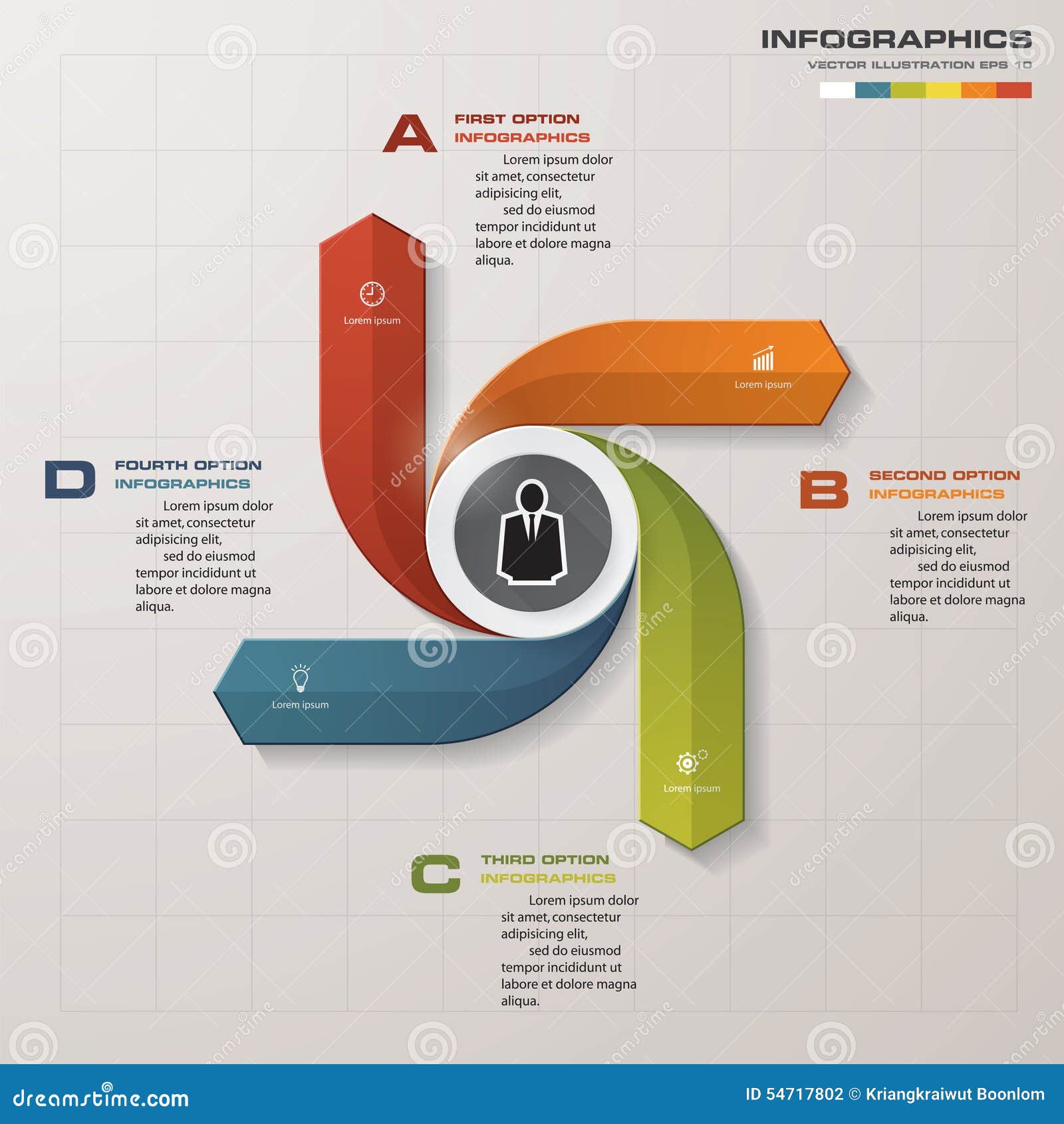 4 Steps Chart Template/graphic or Website Layout. Stock Vector ...