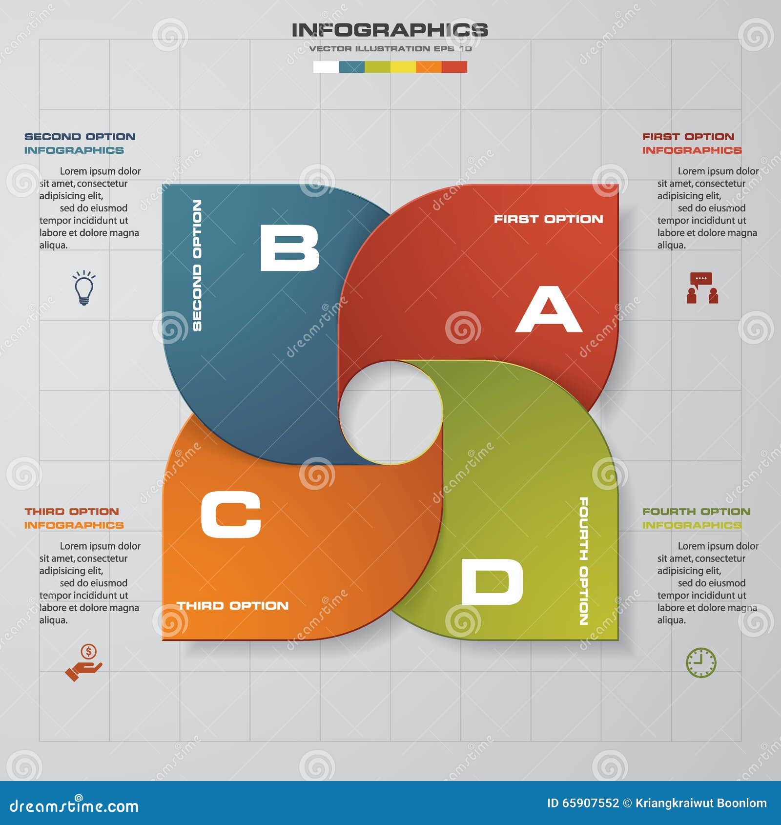 4 Steps Chart Template/graphic or Website Layout. Stock Vector ...