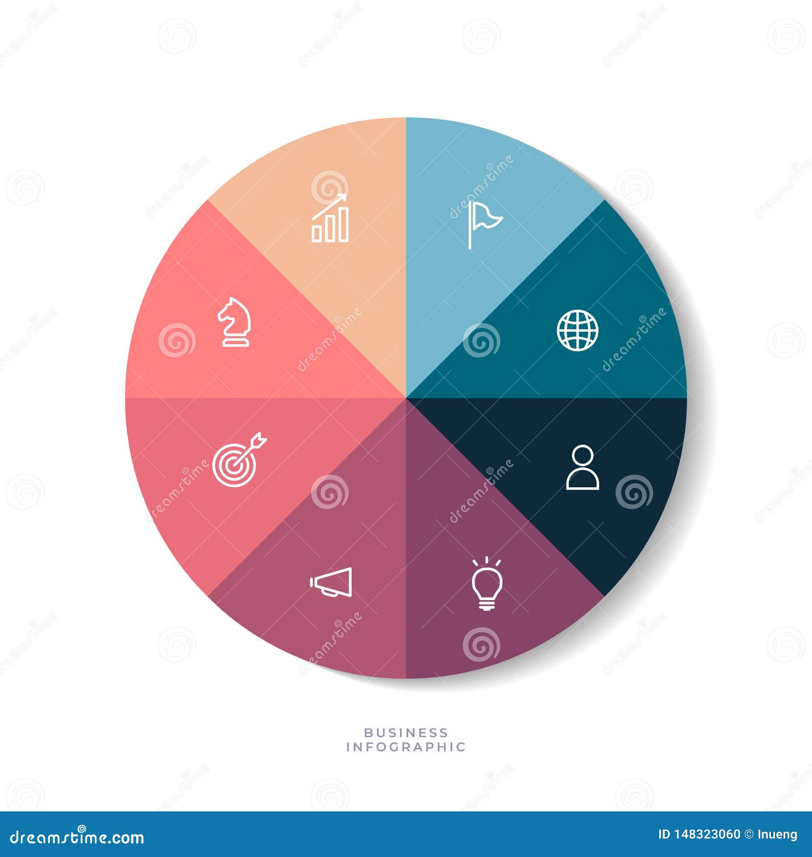 8 Steps Circle Chart with Business Icon, Circle Infographic or Circular ... 8 Steps Circle Chart with Business Icon, Circle Infographic or Circular ...