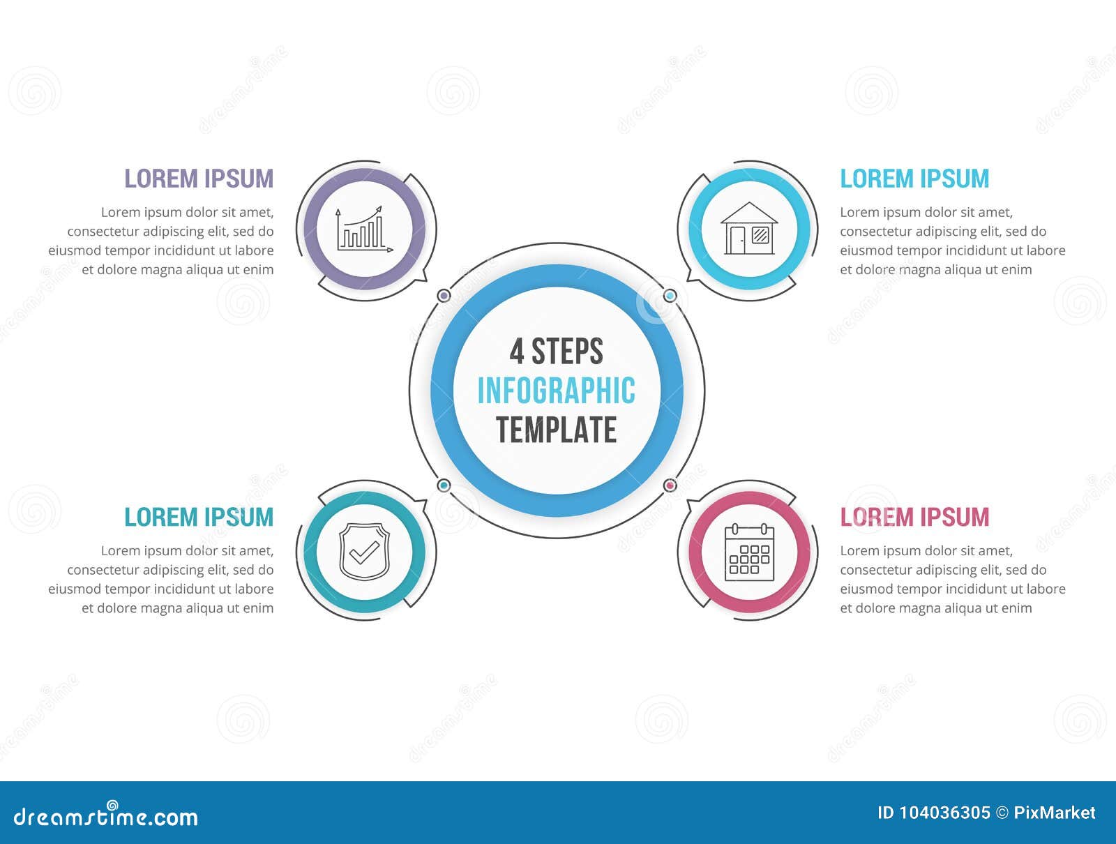 4 Steps - Circle Infographics Stock Vector - Illustration of data ...