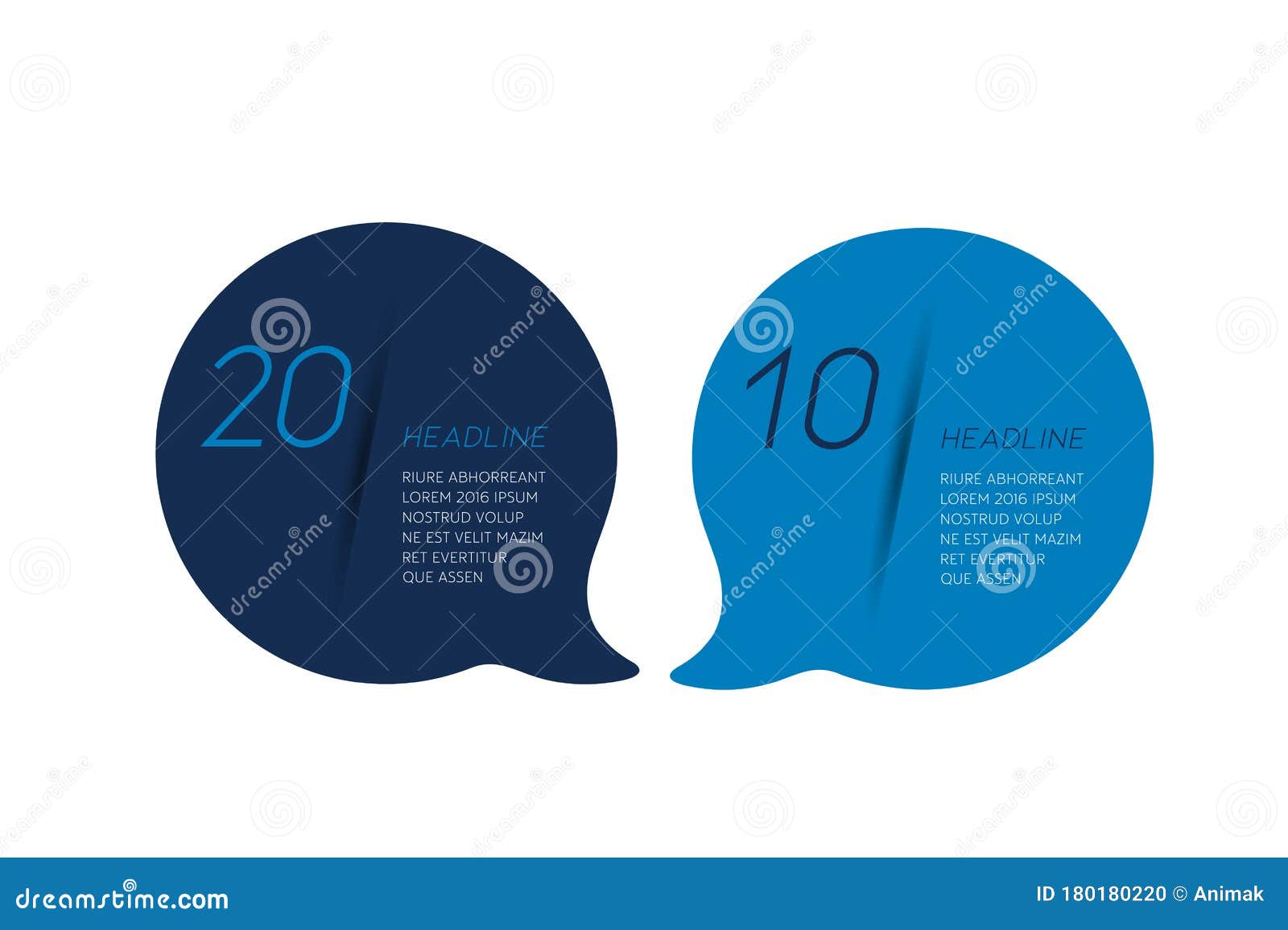 2 Steps Circle, Round Chart, Scheme, Infographic, Numbered Template ...