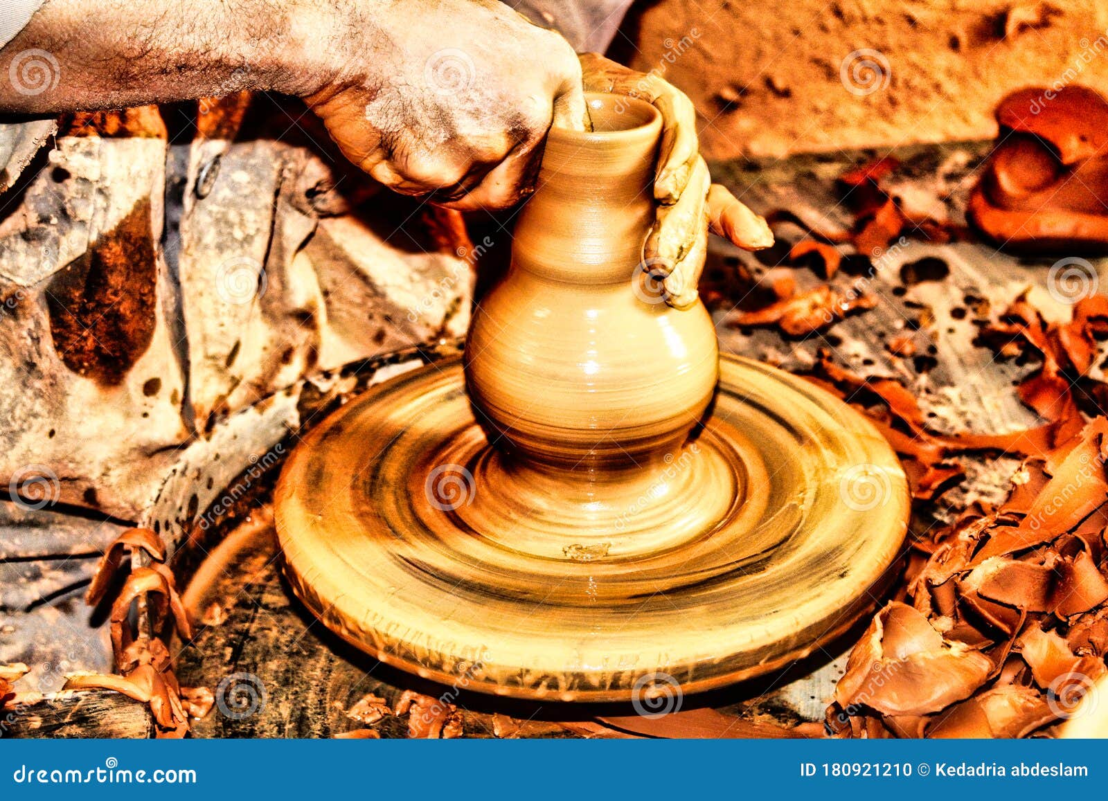 Steps in Clay Manipulation Art Stock Photo - Image of carving ...