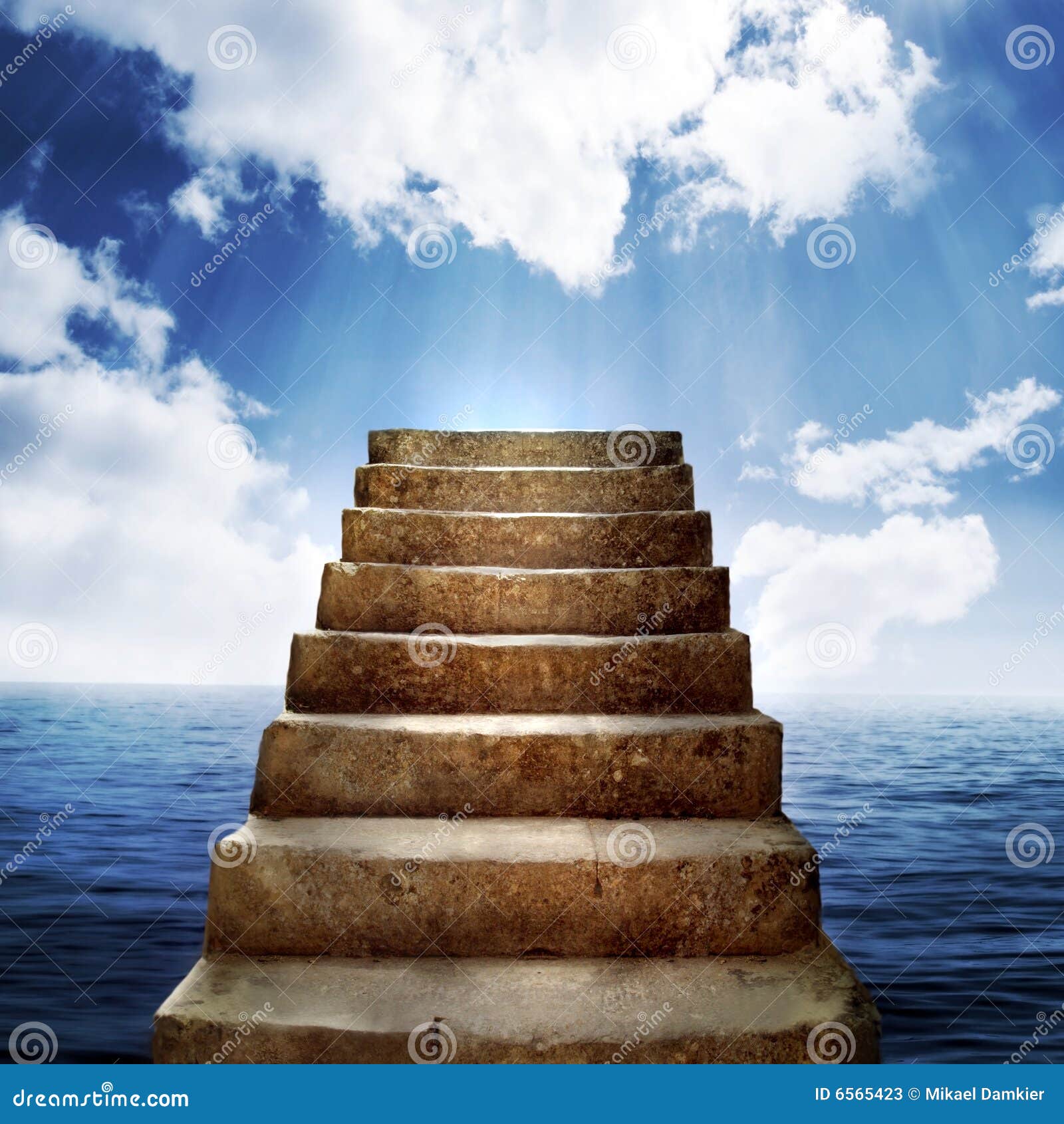 Steps and clouds stock image. Image of footpath, flying - 6565423
