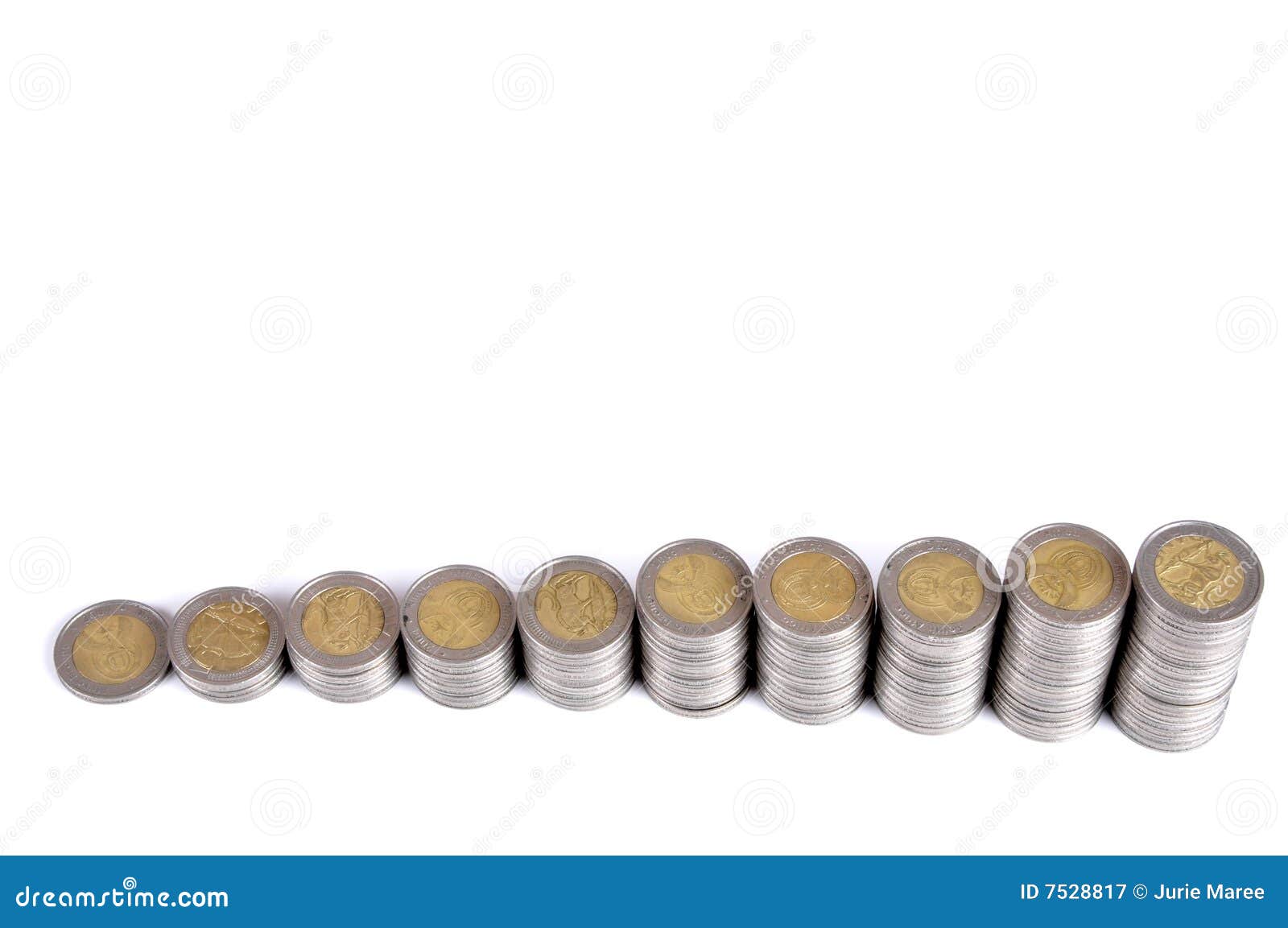 Steps of coins. stock image. Image of money, business - 7528817