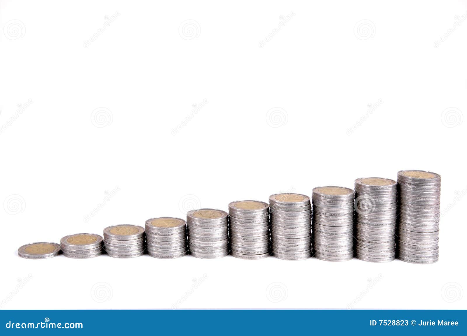Steps of coins. stock image. Image of objects, business - 7528823