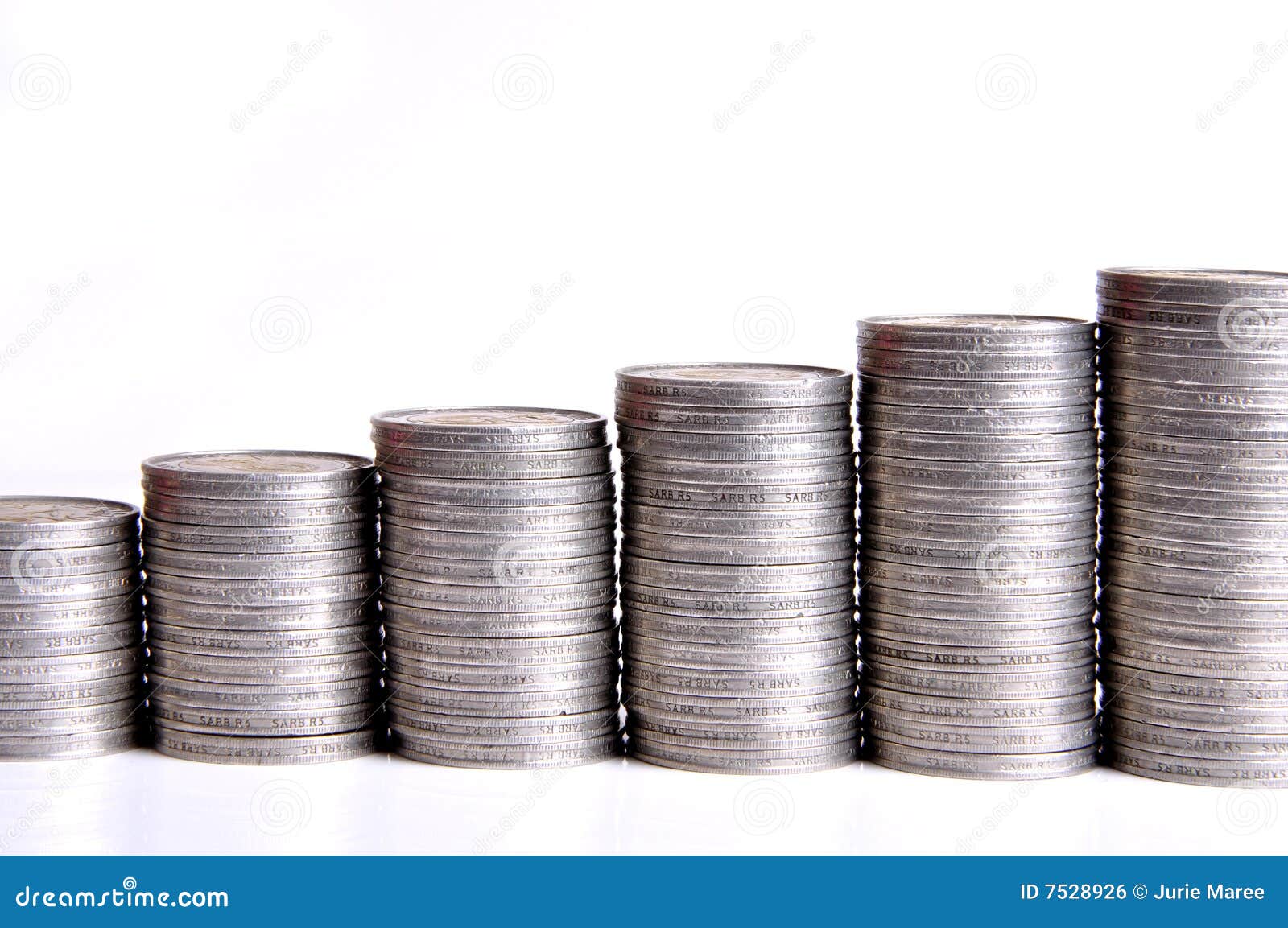 Steps of coins. stock photo. Image of interest, business - 7528926