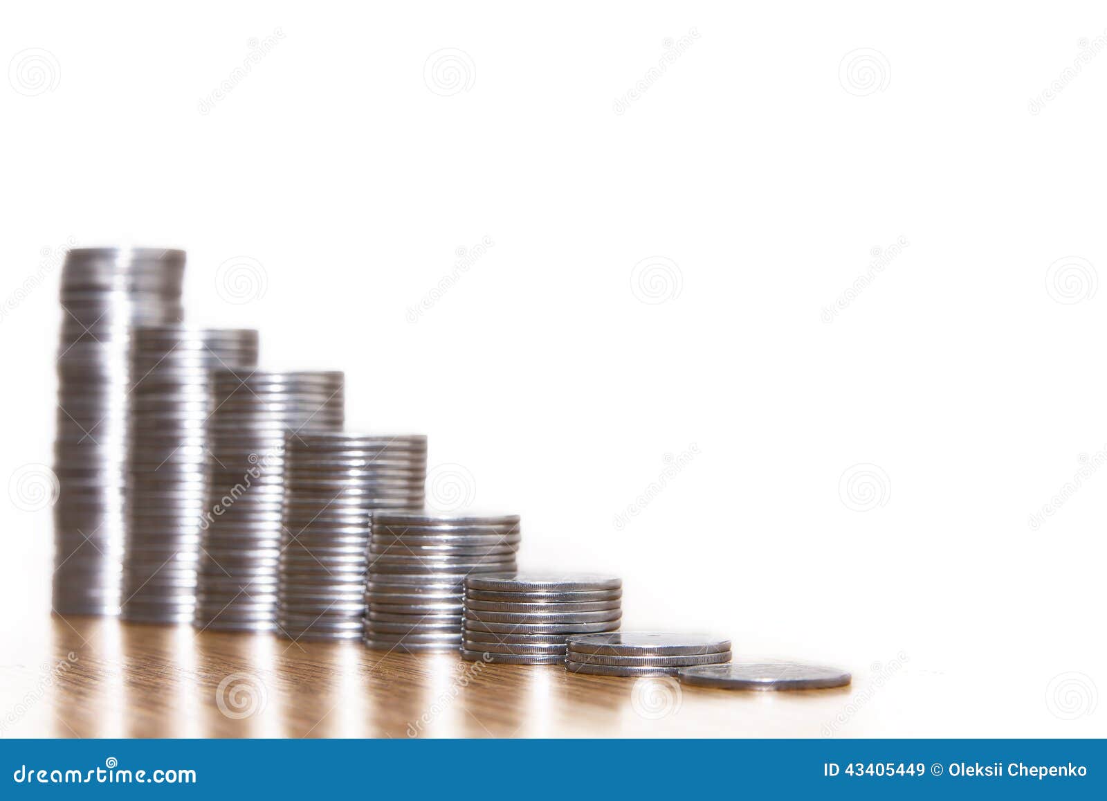 Steps of coins stock image. Image of market, rate, abundance - 43405449