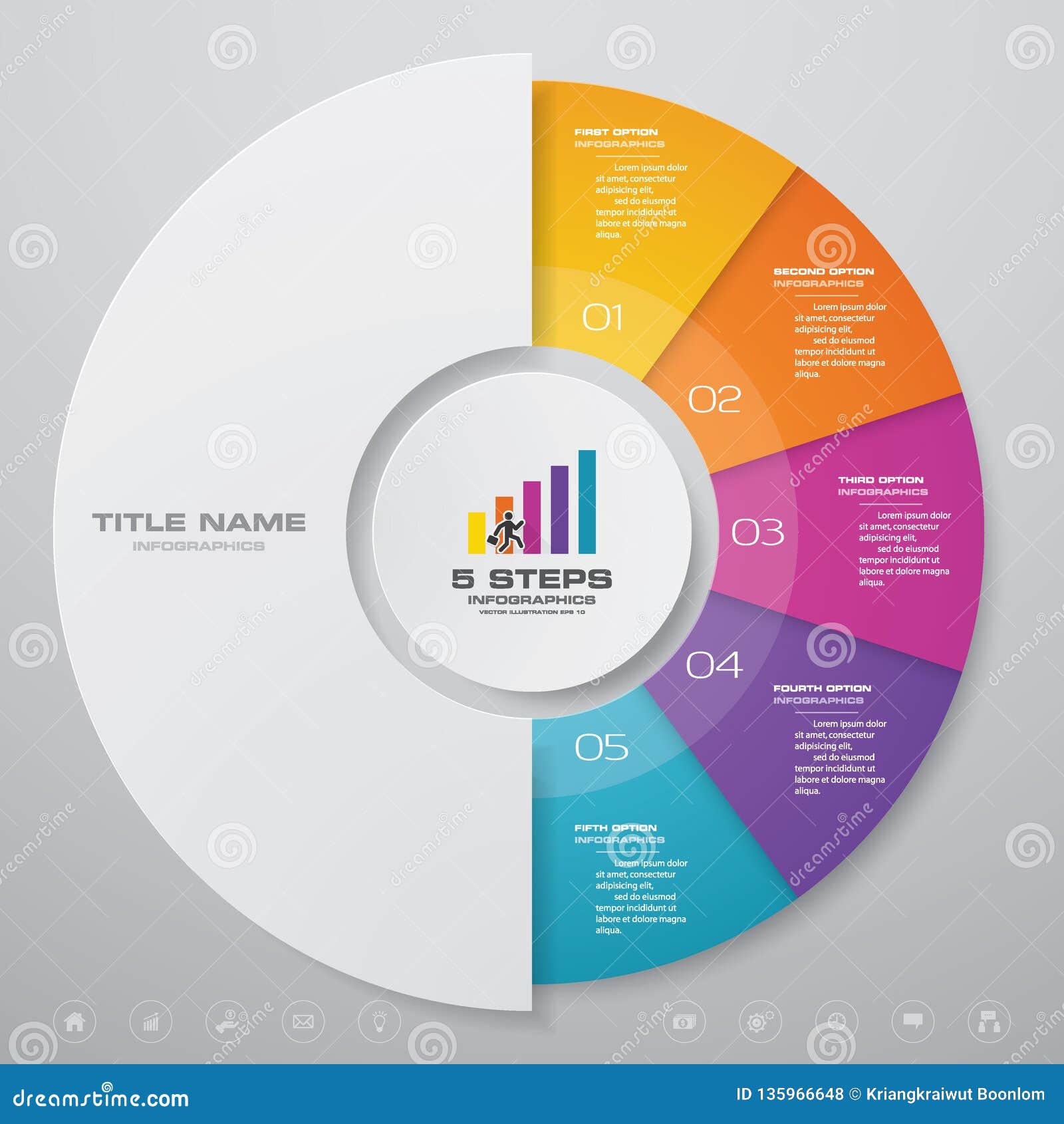 Ten Steps Cycle Infographic. Concept Design Template, Round Timeline ...