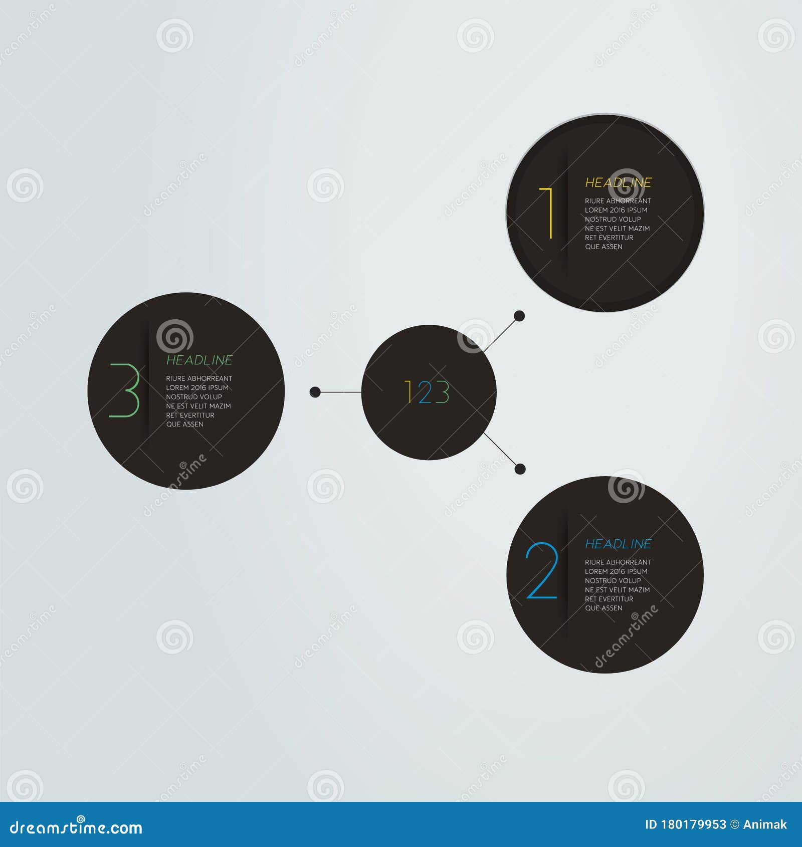 3 Steps Diagram, Scheme, Flowchart. Infographic Element Stock Vector ...