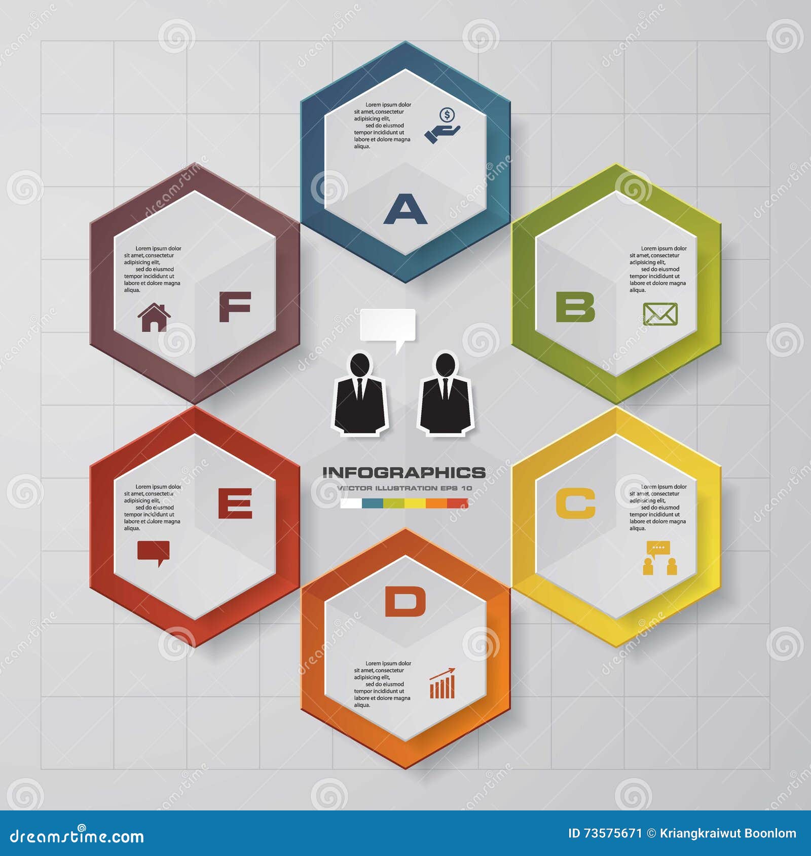 6 Steps Diagram for Your Design.Design Clean Template Stock Vector ...