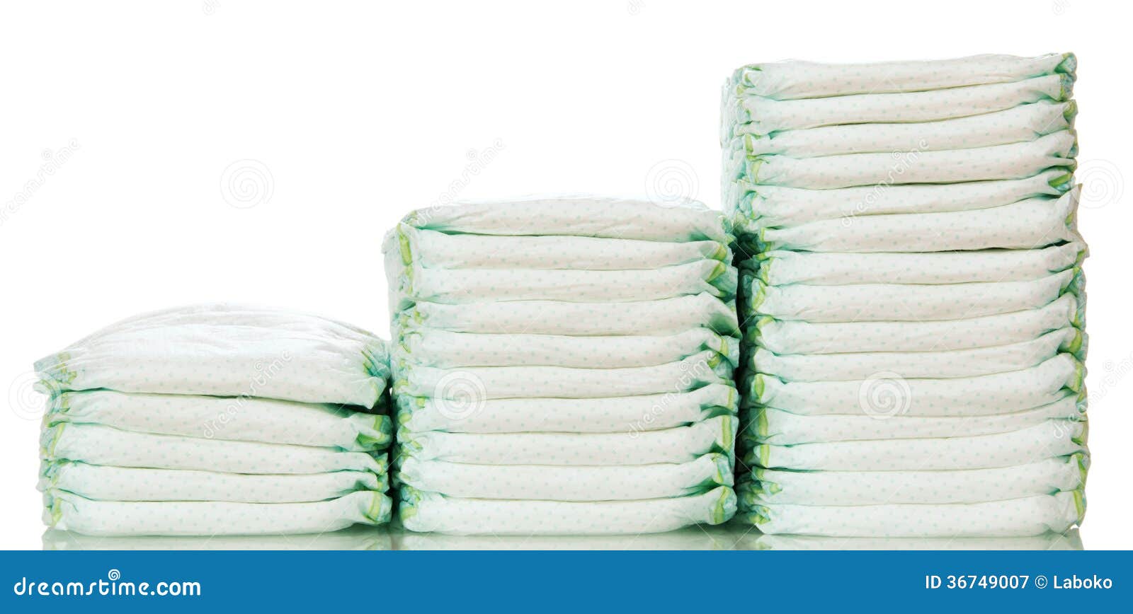Steps from Different Stacks of Diapers Stock Image - Image of baby ...