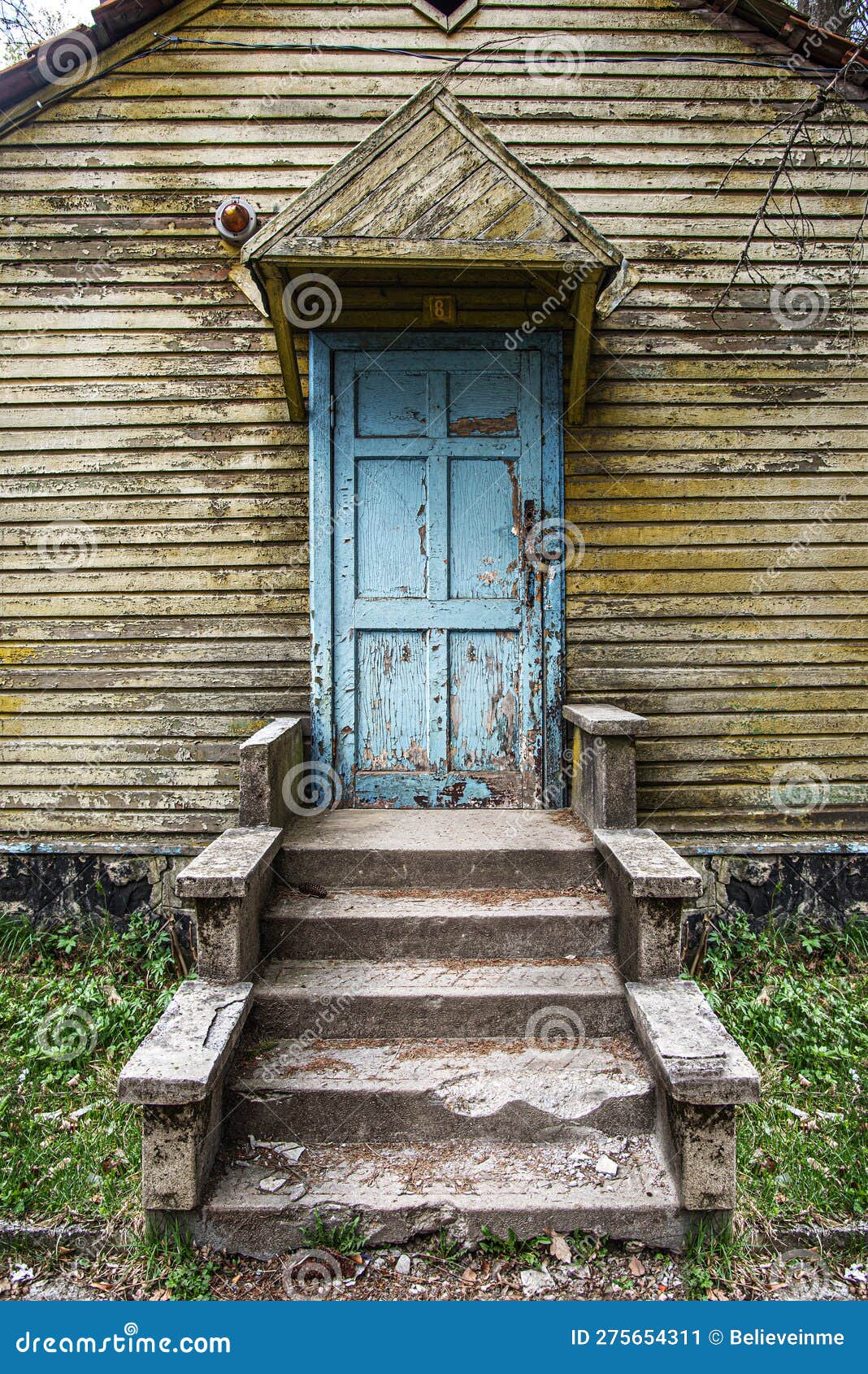 Steps and Door of an Old House. Stock Image - Image of city ...