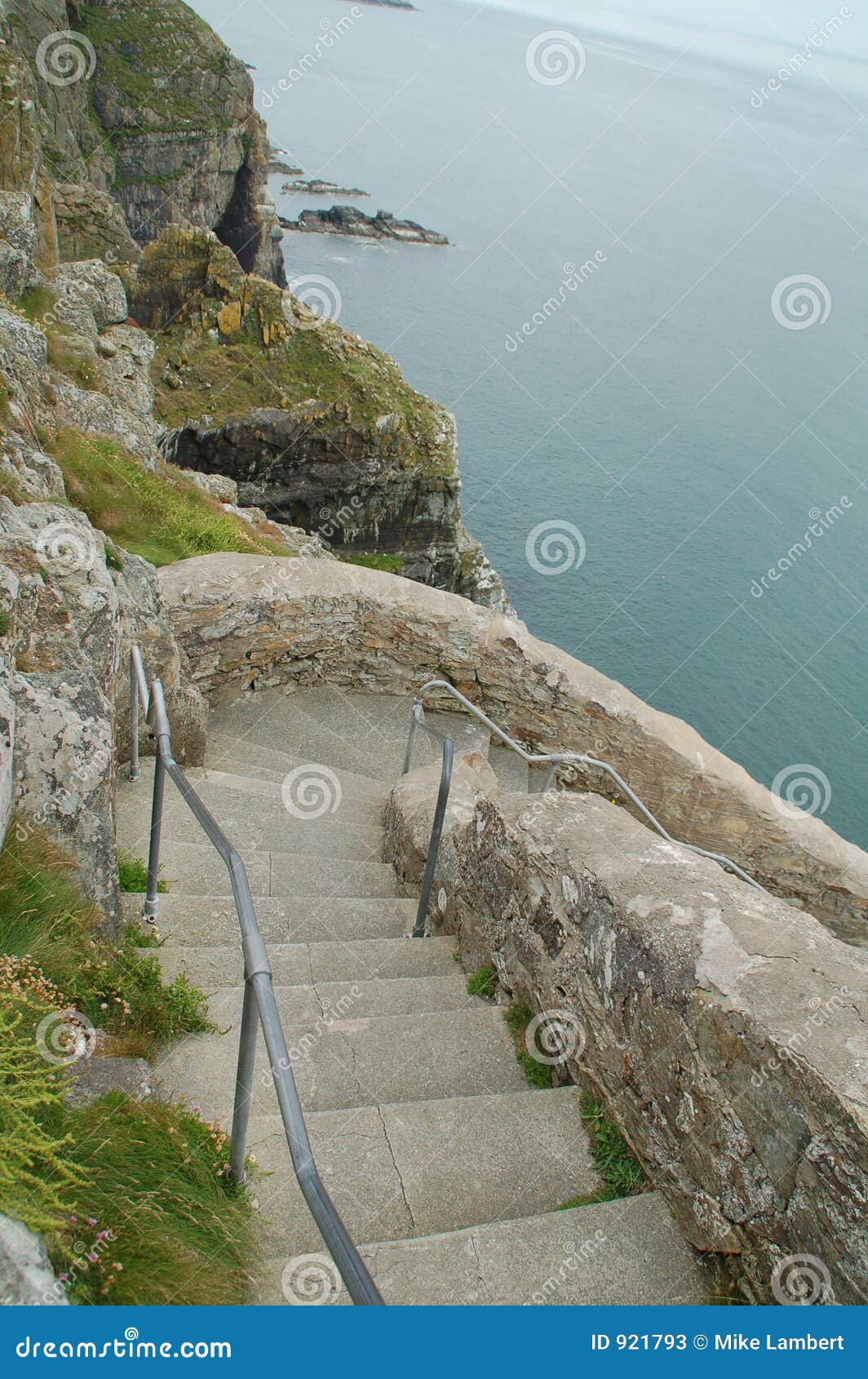 Steps down the cliff edge stock image. Image of scenic - 921793